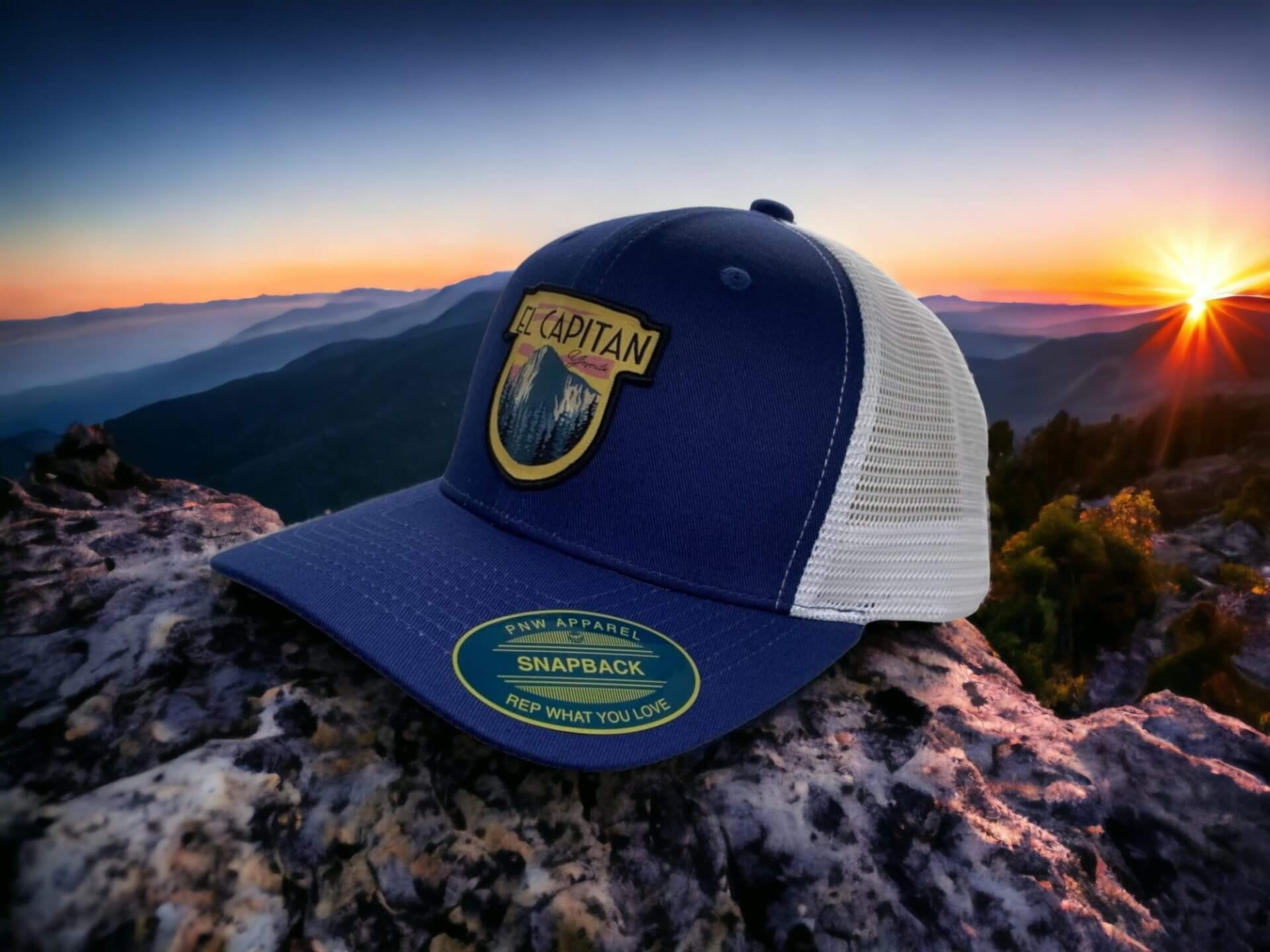 El Capitan Yosemite Trucker Hat - Navy Blue on White Mesh - Walmart ...
