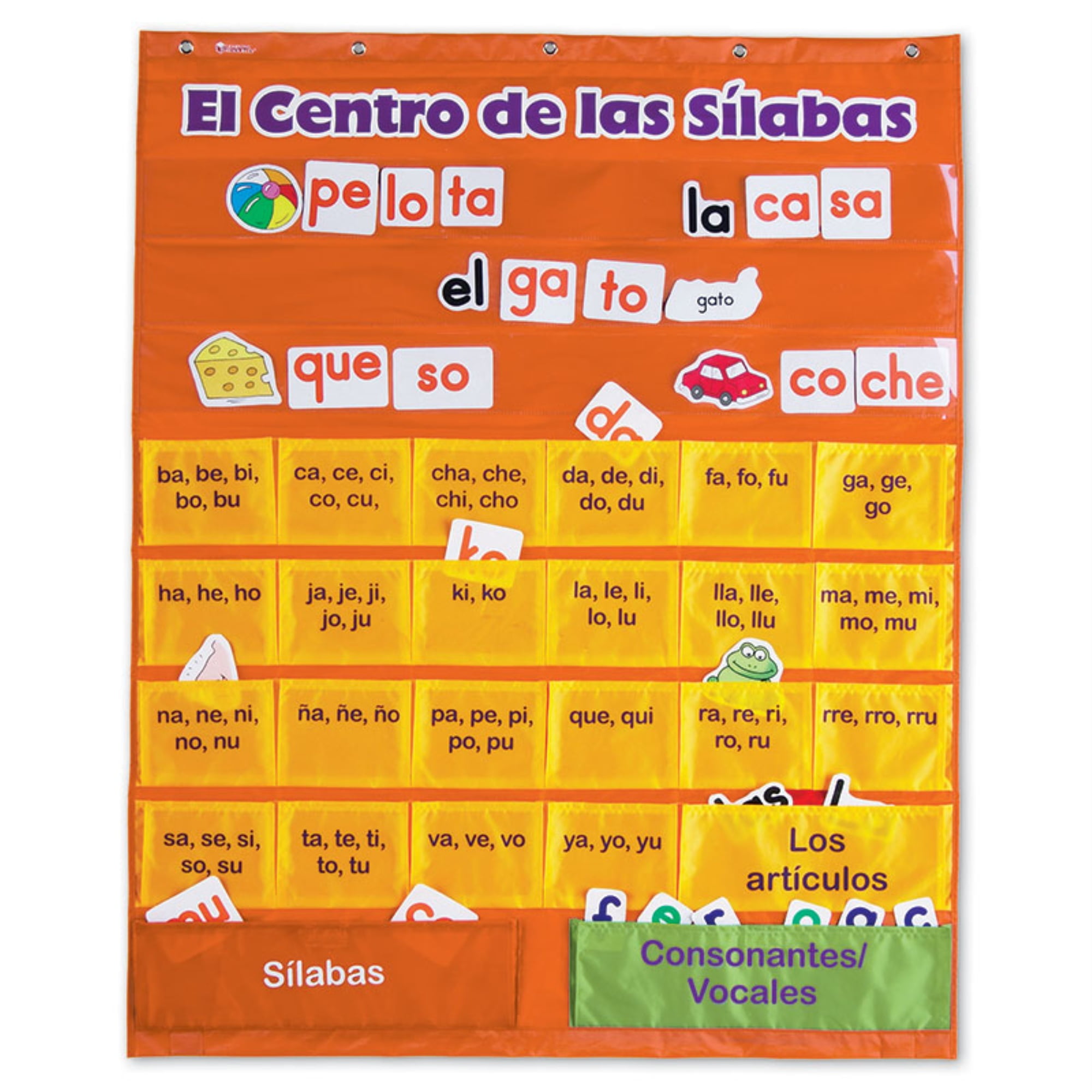 El Centro de las silabas Pocket Chart (Spanish Syllables) - Walmart.com
