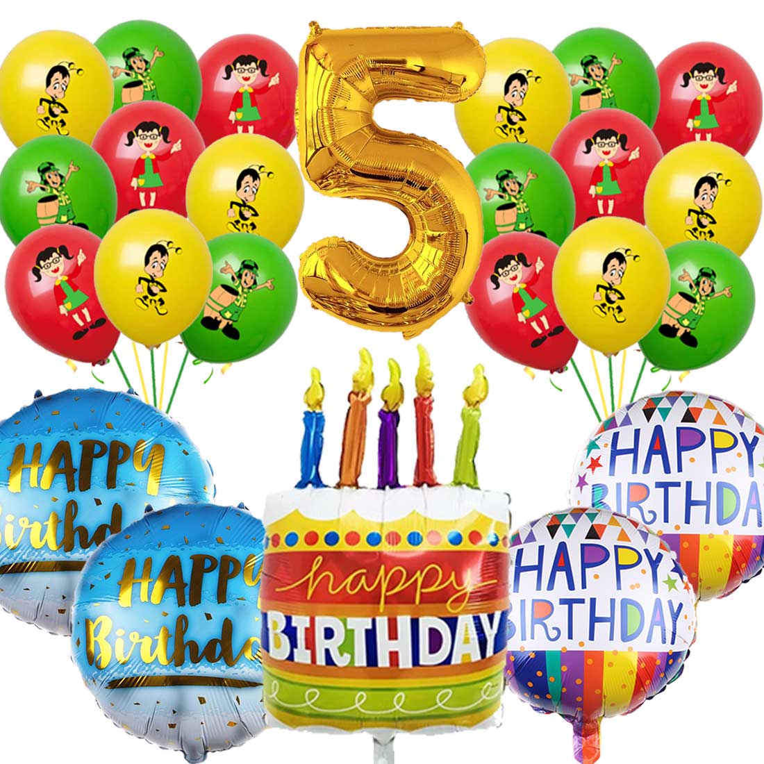 El Chavo Balloons Party Supplies 5th Big Number Decorations Decor Kit ...