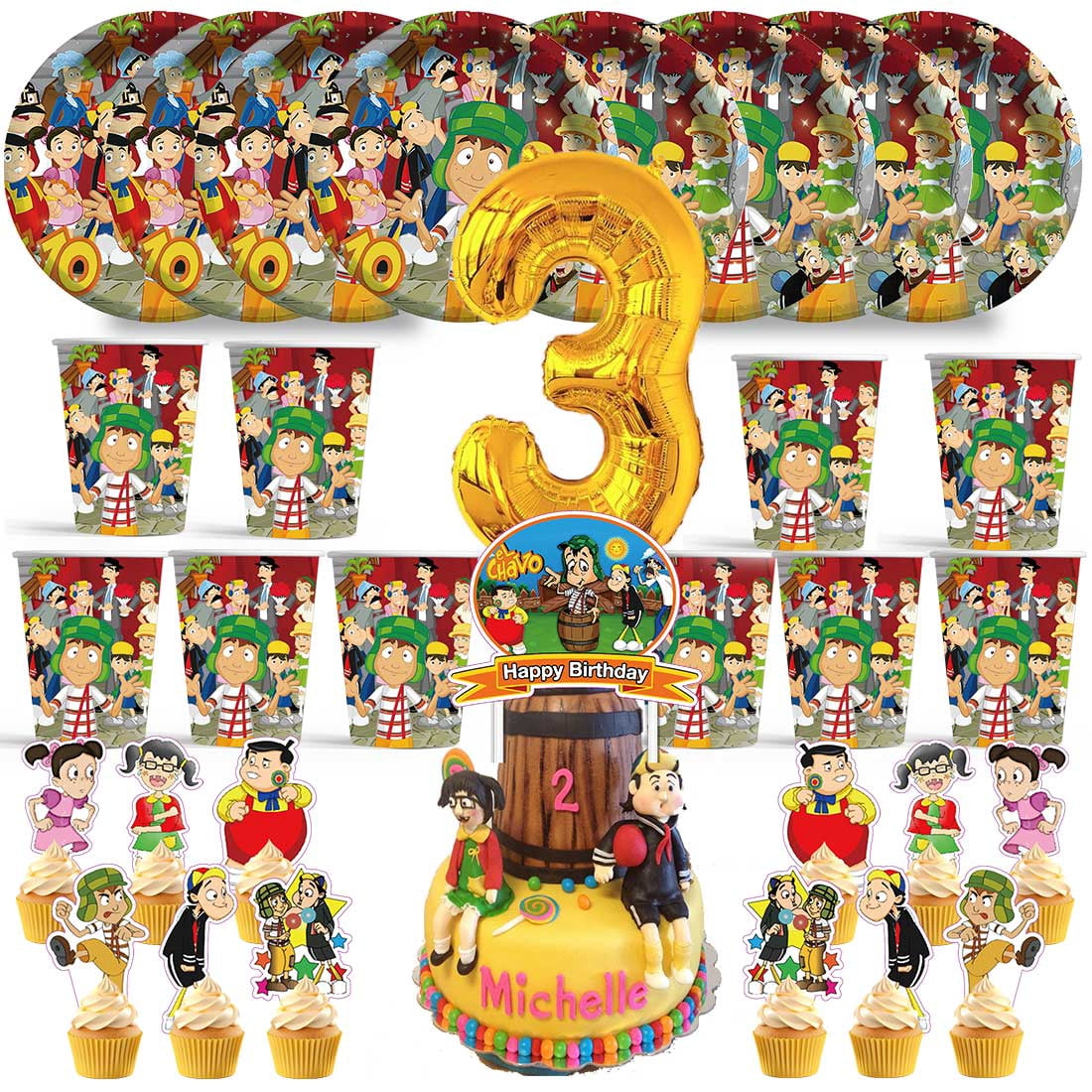 Fond D'écran Anniversaire Enfant Chavo Animado Party Supplies Birthday ...
