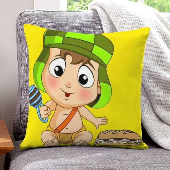 El Chavo del Ocho Throw Pillow Covers** Luxurious 100% Silk Covers – Hypoallergenic & Skin ...