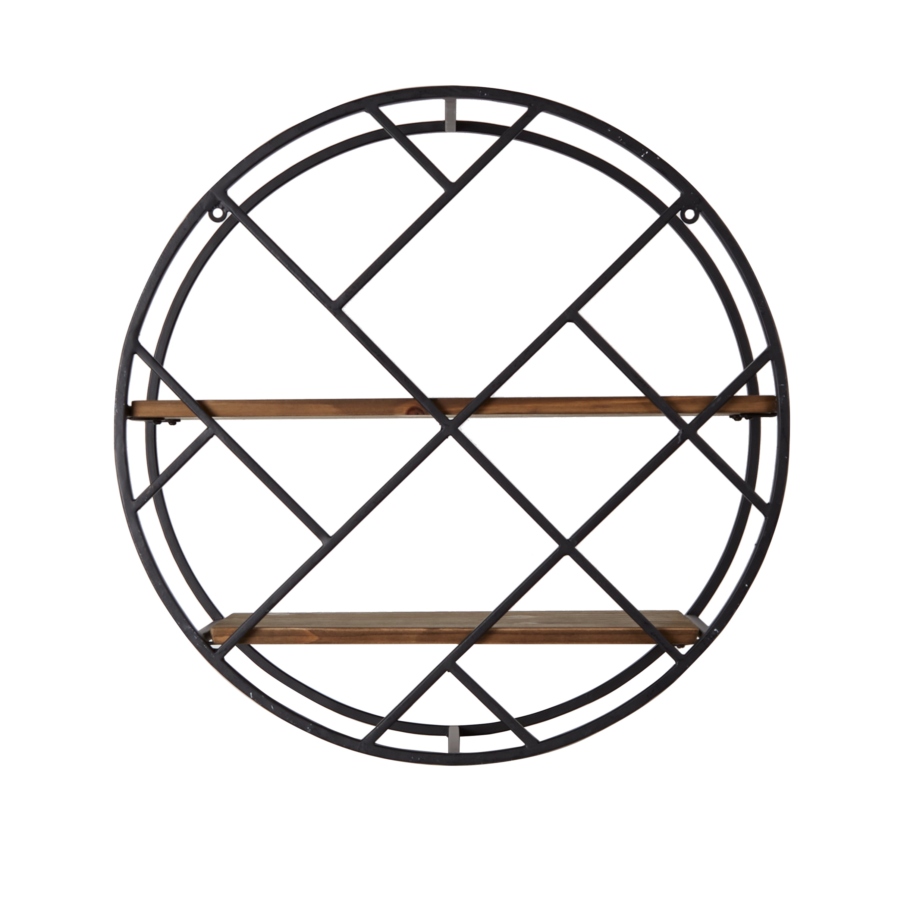 El Decor Flat Black Natural Almond Hanging Shelf - Walmart.com