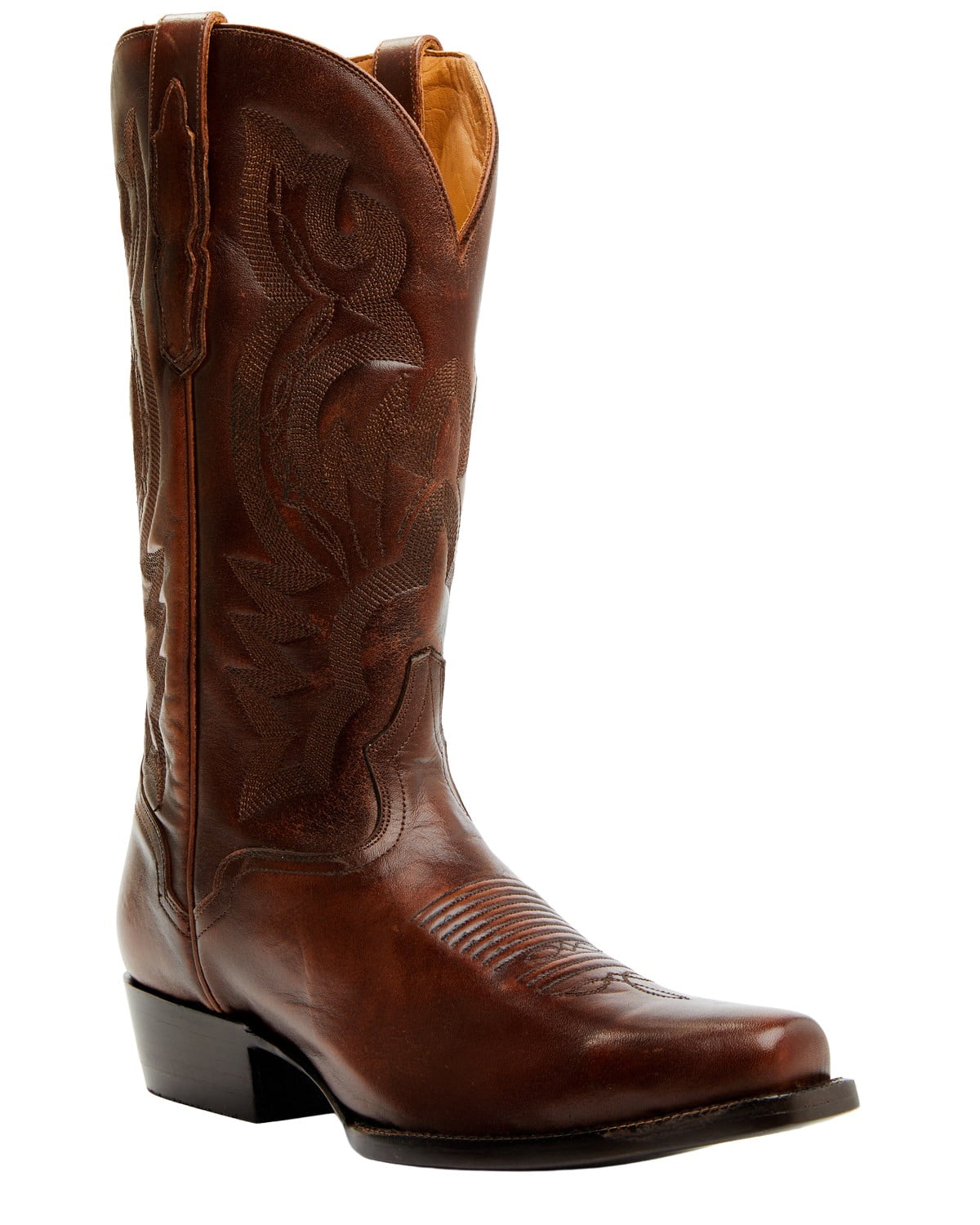 El Dorado Men's Calf Leather Cowboy Boot Square Toe Tan - Walmart.com