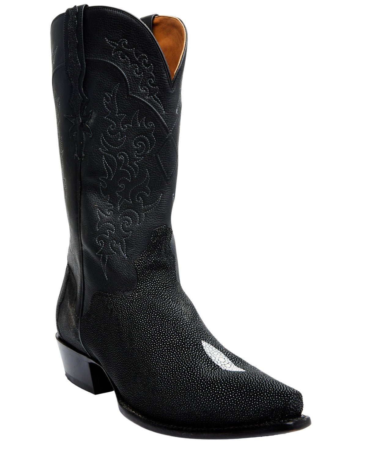 El Dorado Men's Exotic Stingray Skin Cowboy Boot Snip Toe Black ...