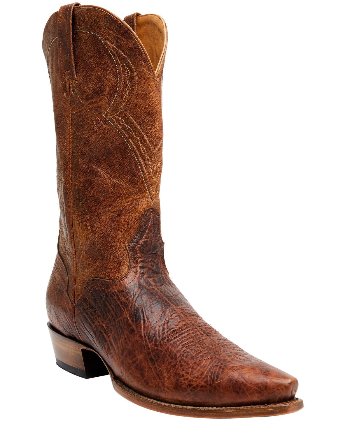 El Dorado Men's Rust Bison Cowboy Boot Snip Toe Rust Copper - Walmart.com