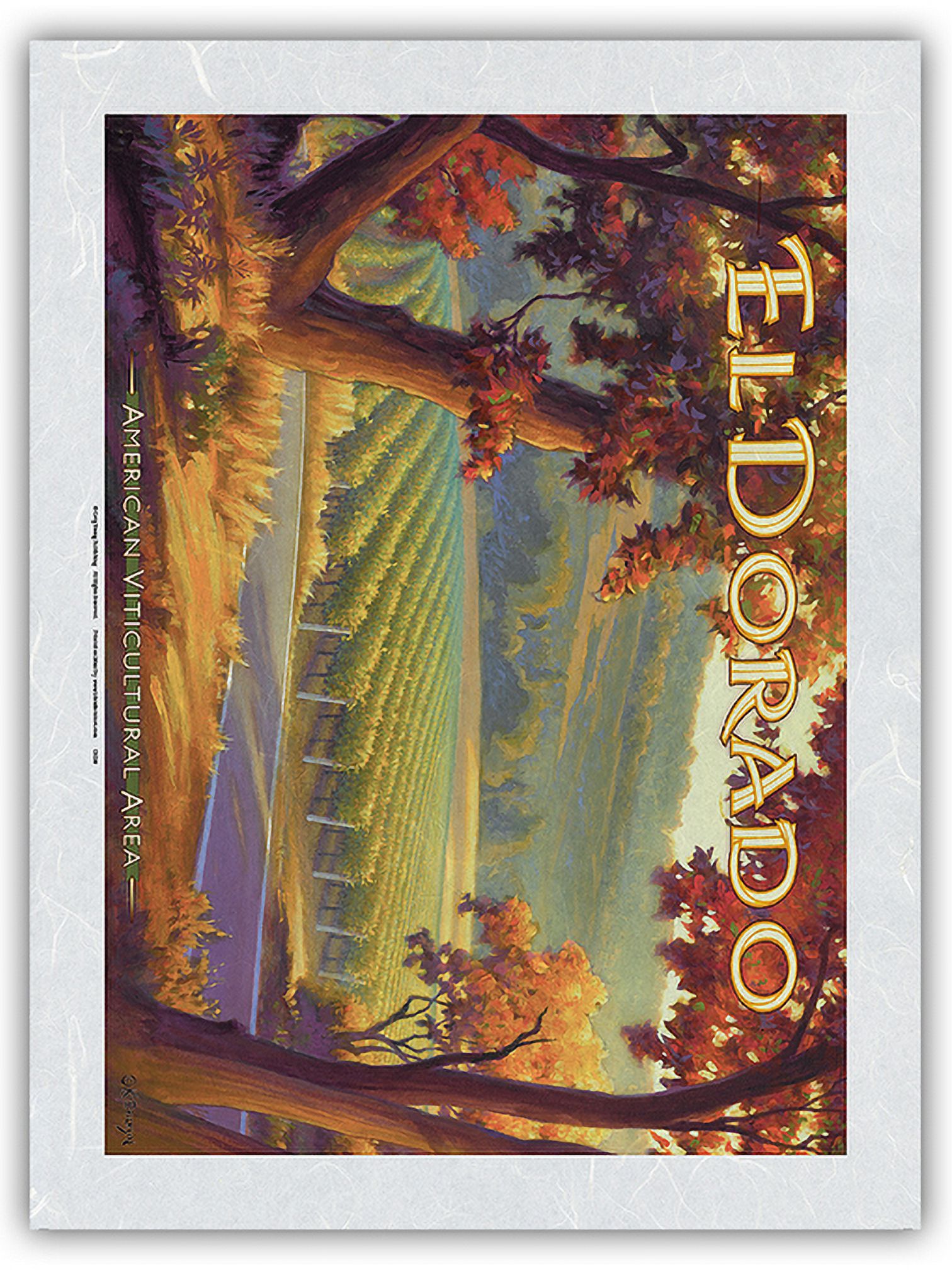 El Dorado Wineries - California Vineyards Wine Country Art by Kerne ...