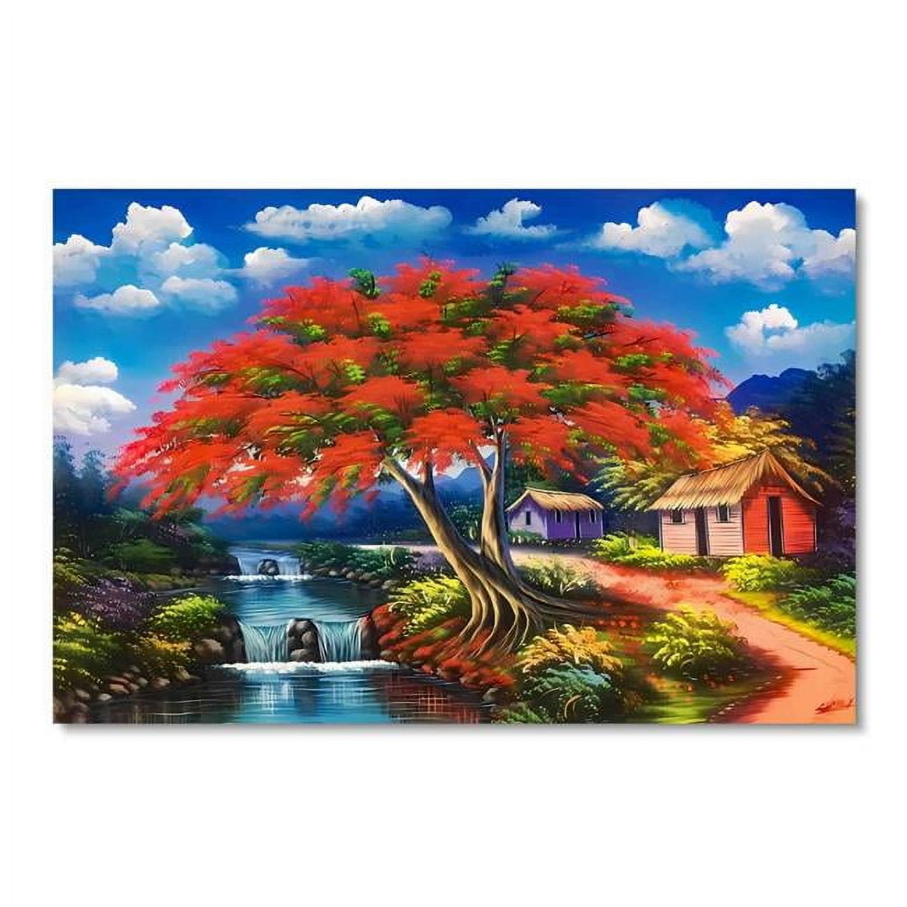 El Flamboyan Tree Acrylic Glass Art - Walmart.com