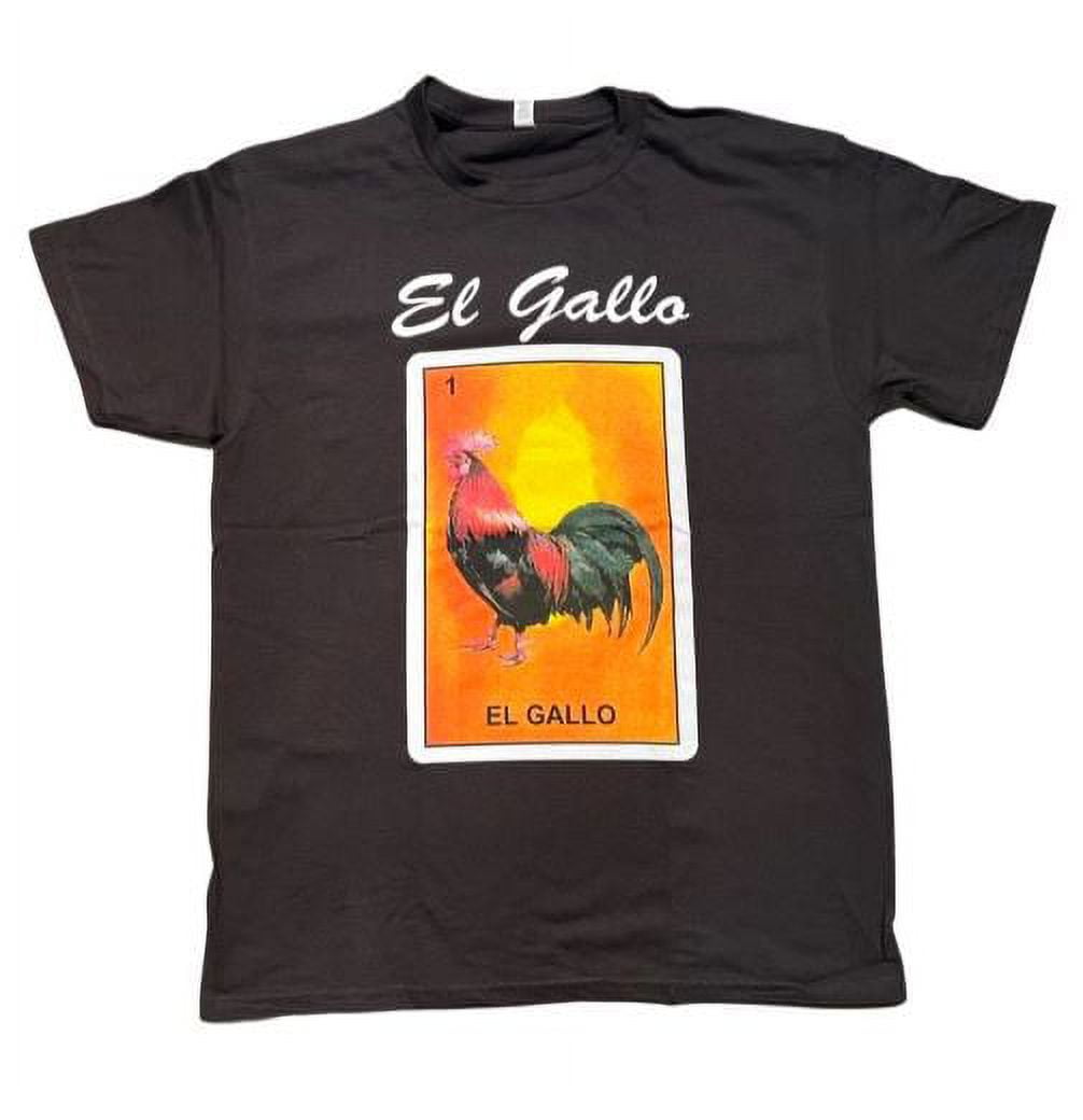 El Gallo ... Lottery T-Shirts Loteria T-Shirts Mexican T-Shirts - Black ...