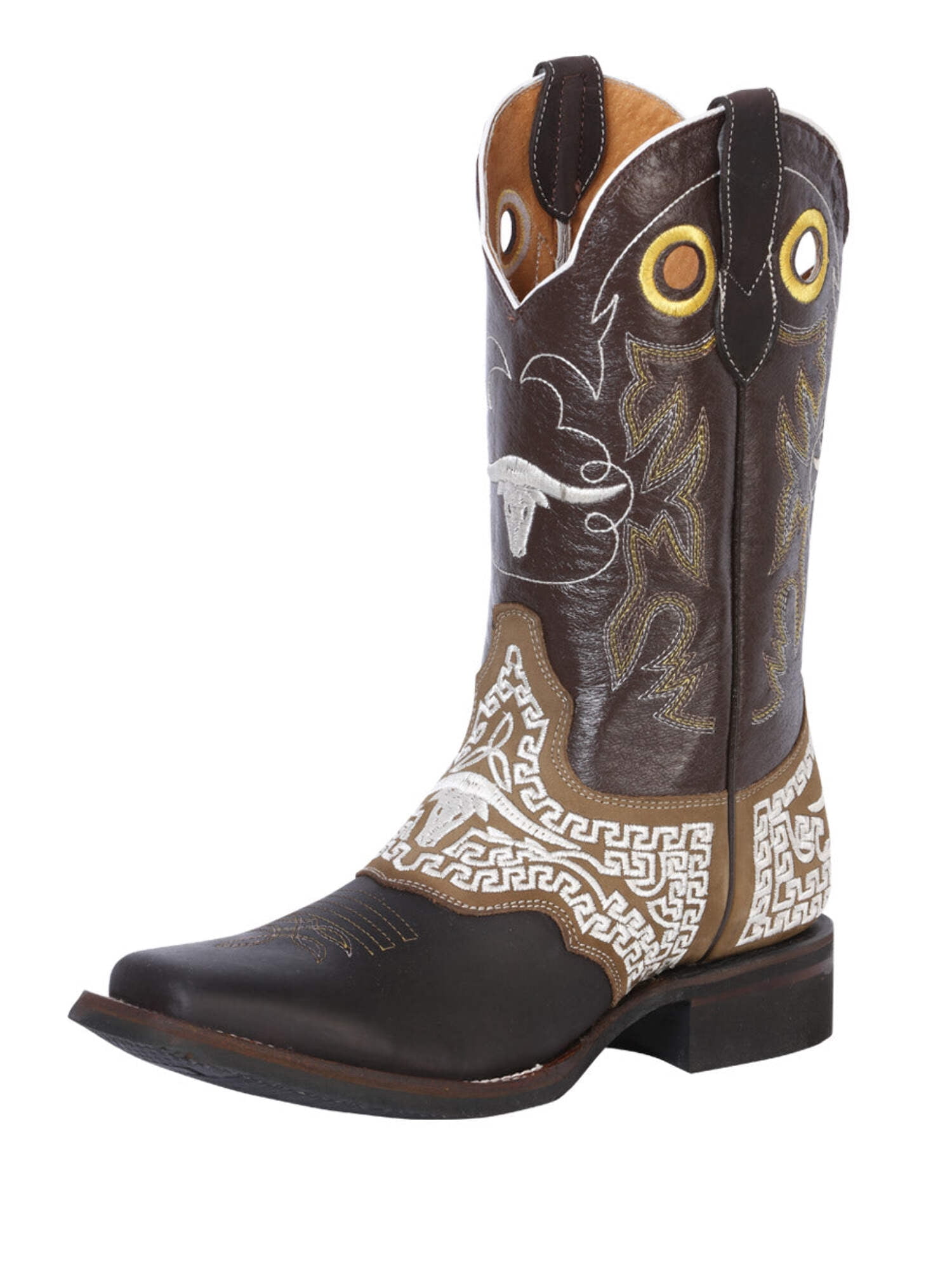 El General Rodeo Boot - Crazy Dark Brown with Embroidery 33309 ...