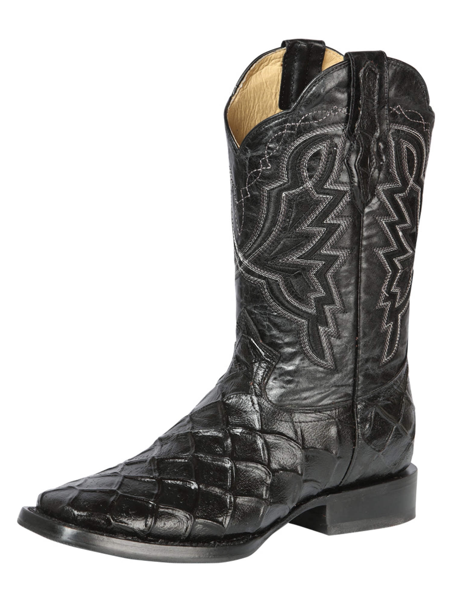 El General Rodeo Boot - Imit. Pirarucu - Black 44663 - Walmart.com