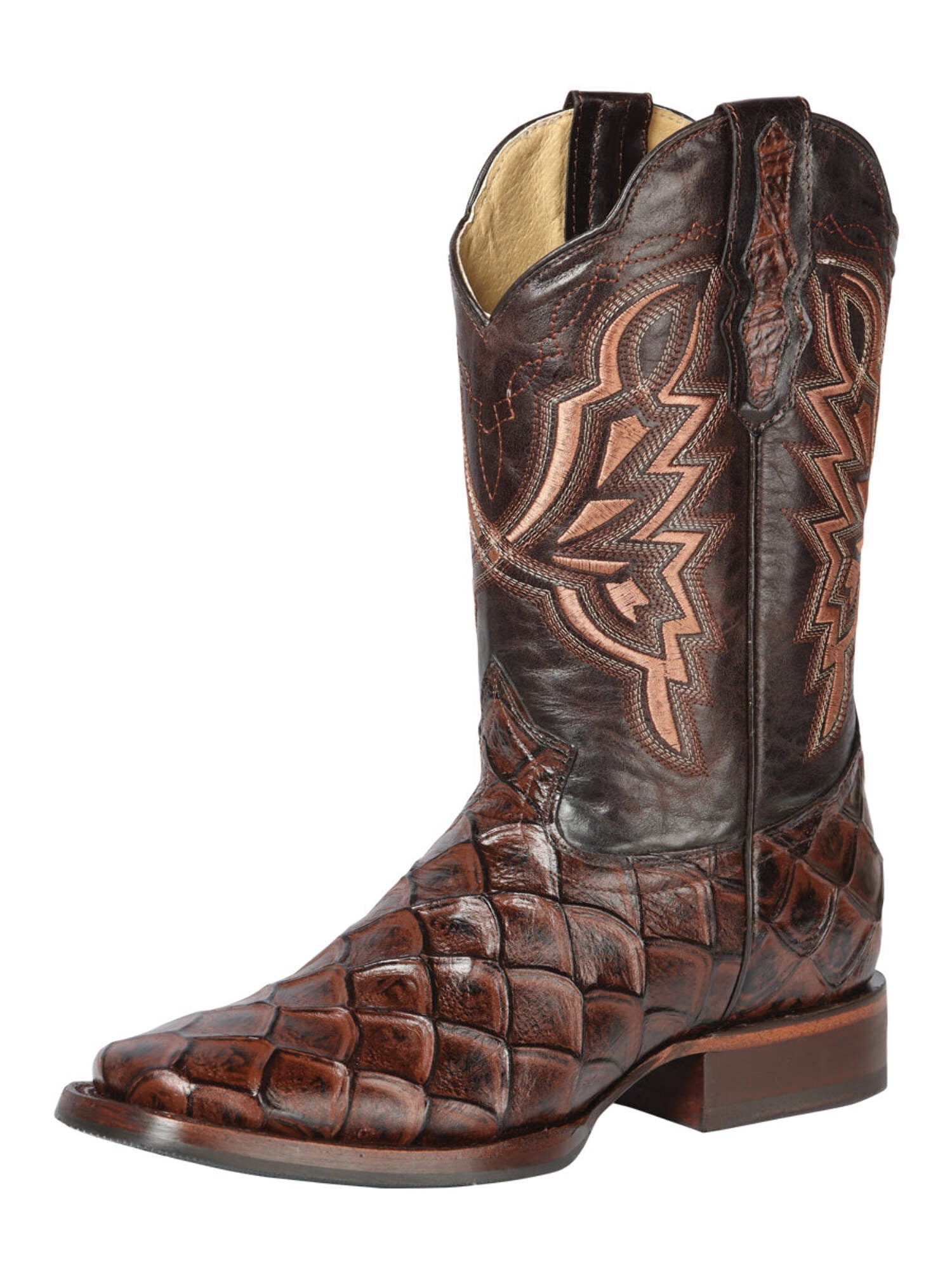 El General Rodeo Boot - Imit Pirarucu - Brown 44664 - Walmart.com