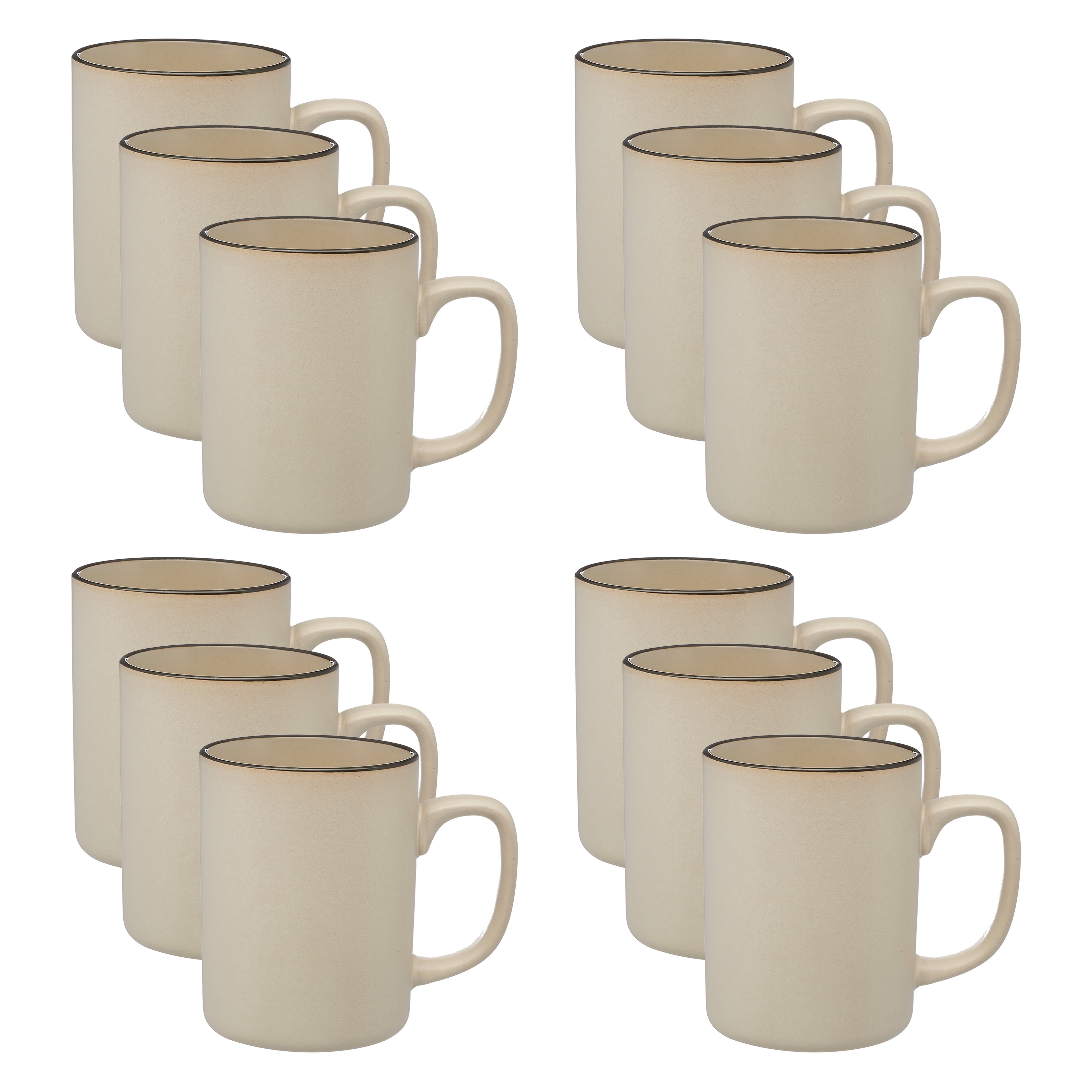 El Grande Matte Ceramic Mugs 20 oz. Set of 12, Bulk Pack - Perfect for ...
