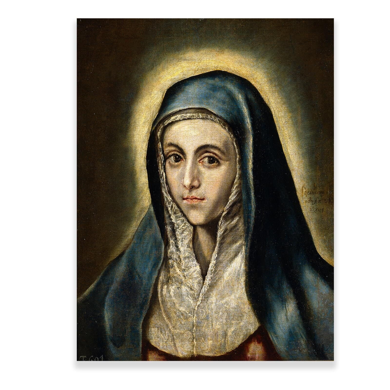 El Greco Wall Art - Virgin Mary Poster - Portrait Canvas Wall Art Decor ...