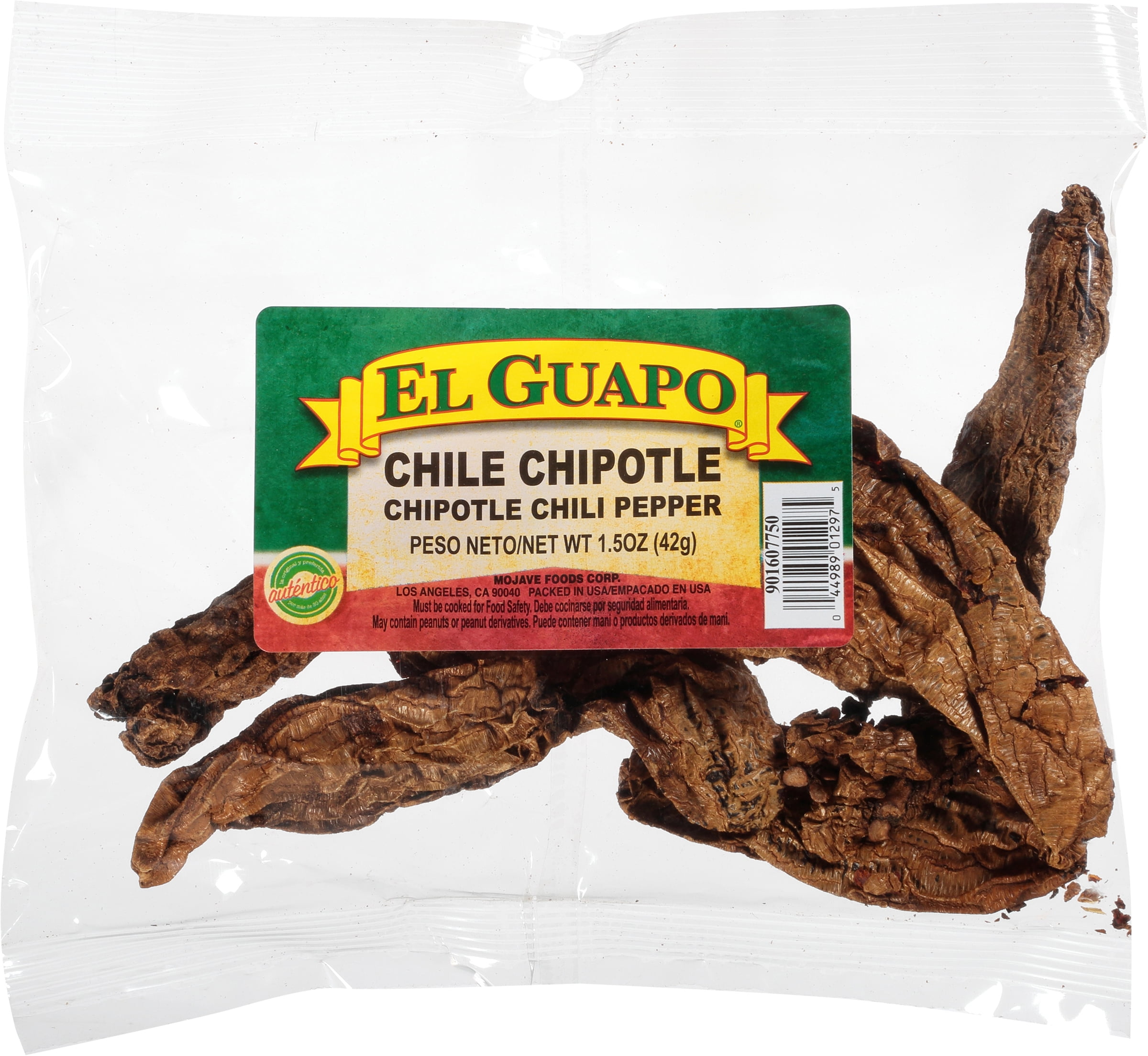 El Guapo Whole Chipotle Chili Pepper Pods (Chile Chipotle Entero), 1.5 ...
