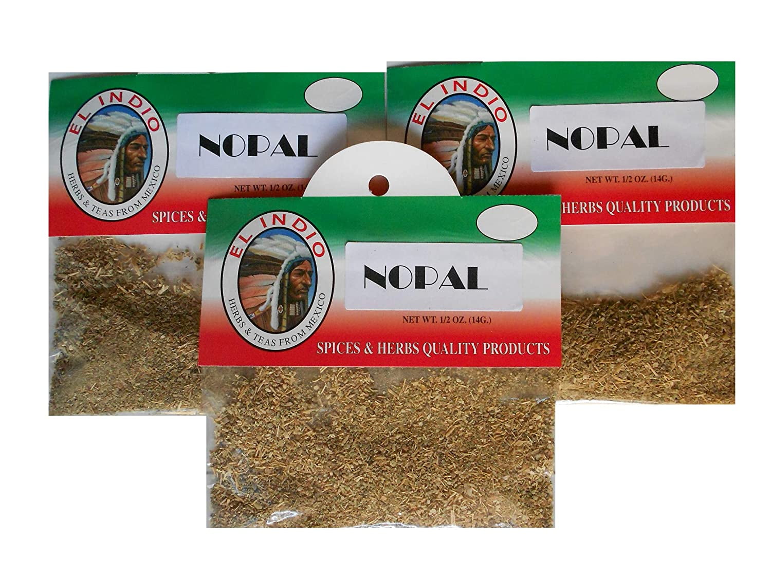 El Indio Tea/ Hierba Nopal-Dried Natural Herbs Net Wt. 1/2 oz. (14 g)-3 ...