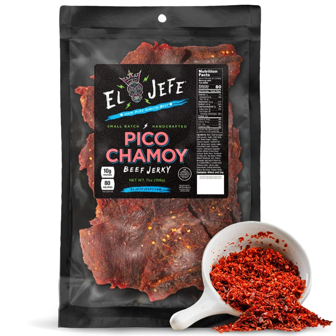 El Jefe Pico Chamoy MZF22 Beef Jerky - Hand Crafted Small Batch Mexican ...
