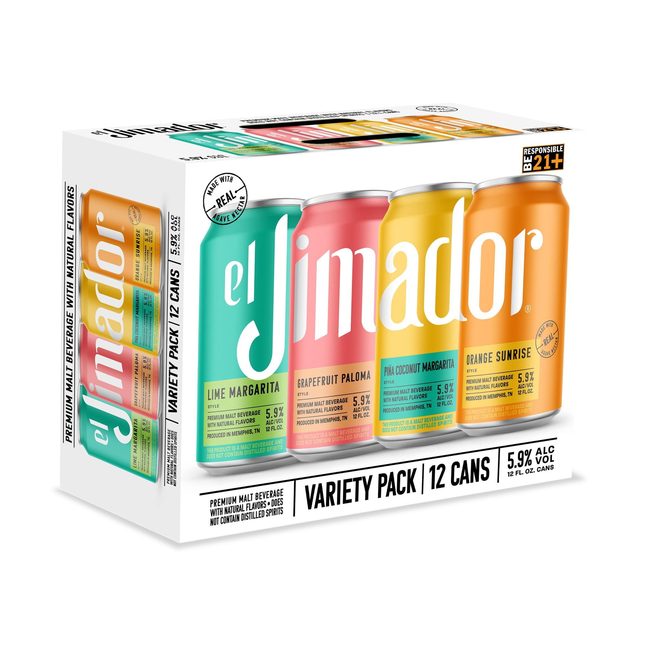El Jimador Flavored Malt Variety Pack, Domestic Flavored Malt Beverage ...