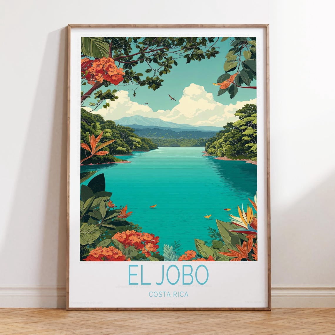 El Jobo Costa Rica Pacific Coastal Print, Unframed Canvas Size 24x36 ...