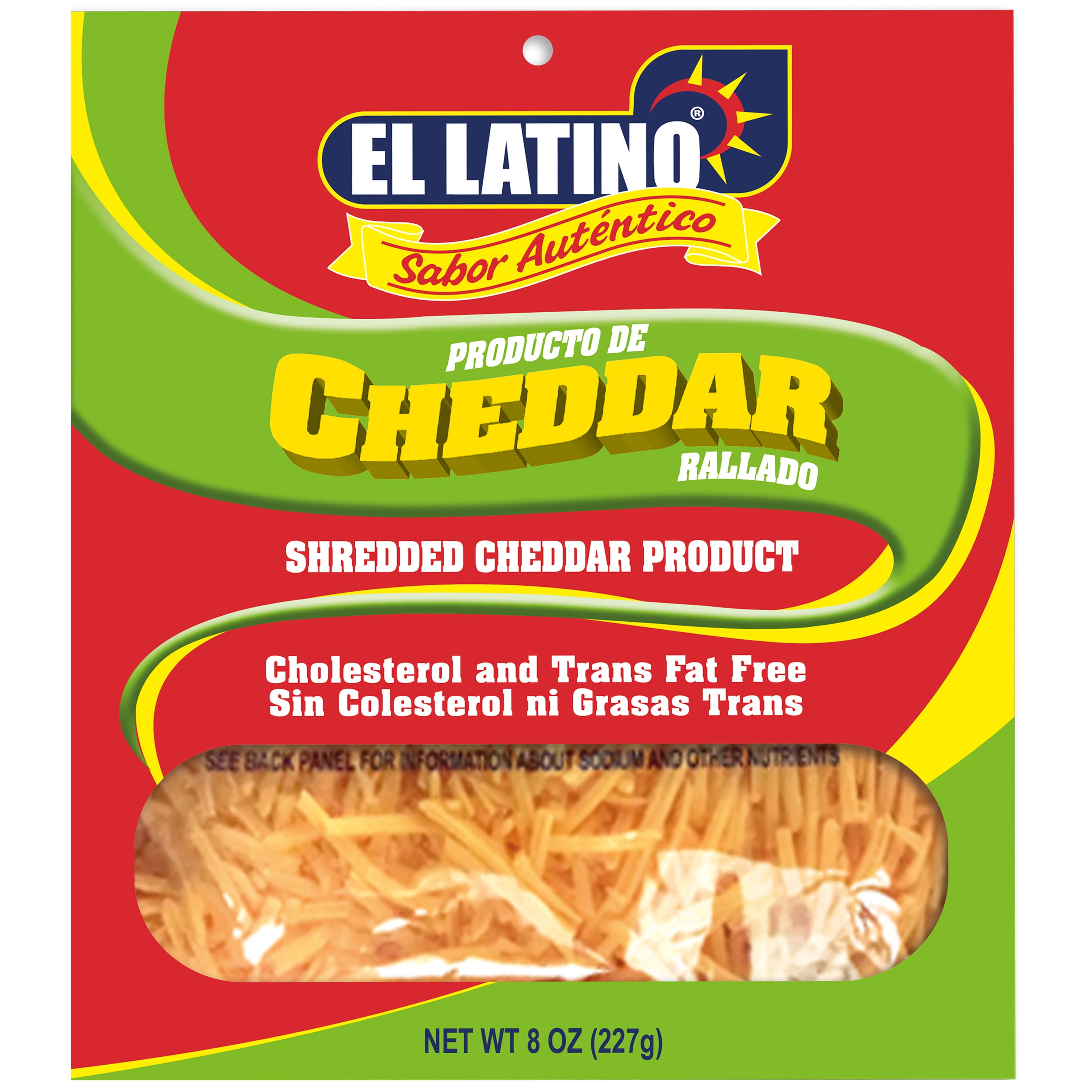 El Latino Shredded Cheddar Product, 8oz - Walmart.com