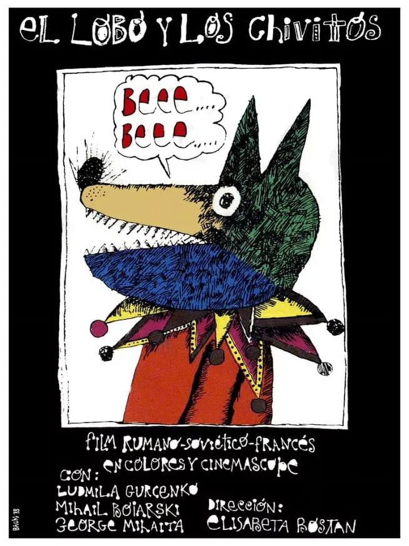 El Lobo y los chivitos Cartoon Decor Poster.Graphic Art Interior design ...