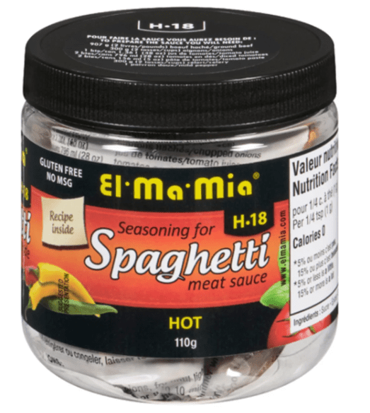 El-Ma-Mia H18 Seasoning Spaghetti Meat Sauce Hot 110g - Walmart.com