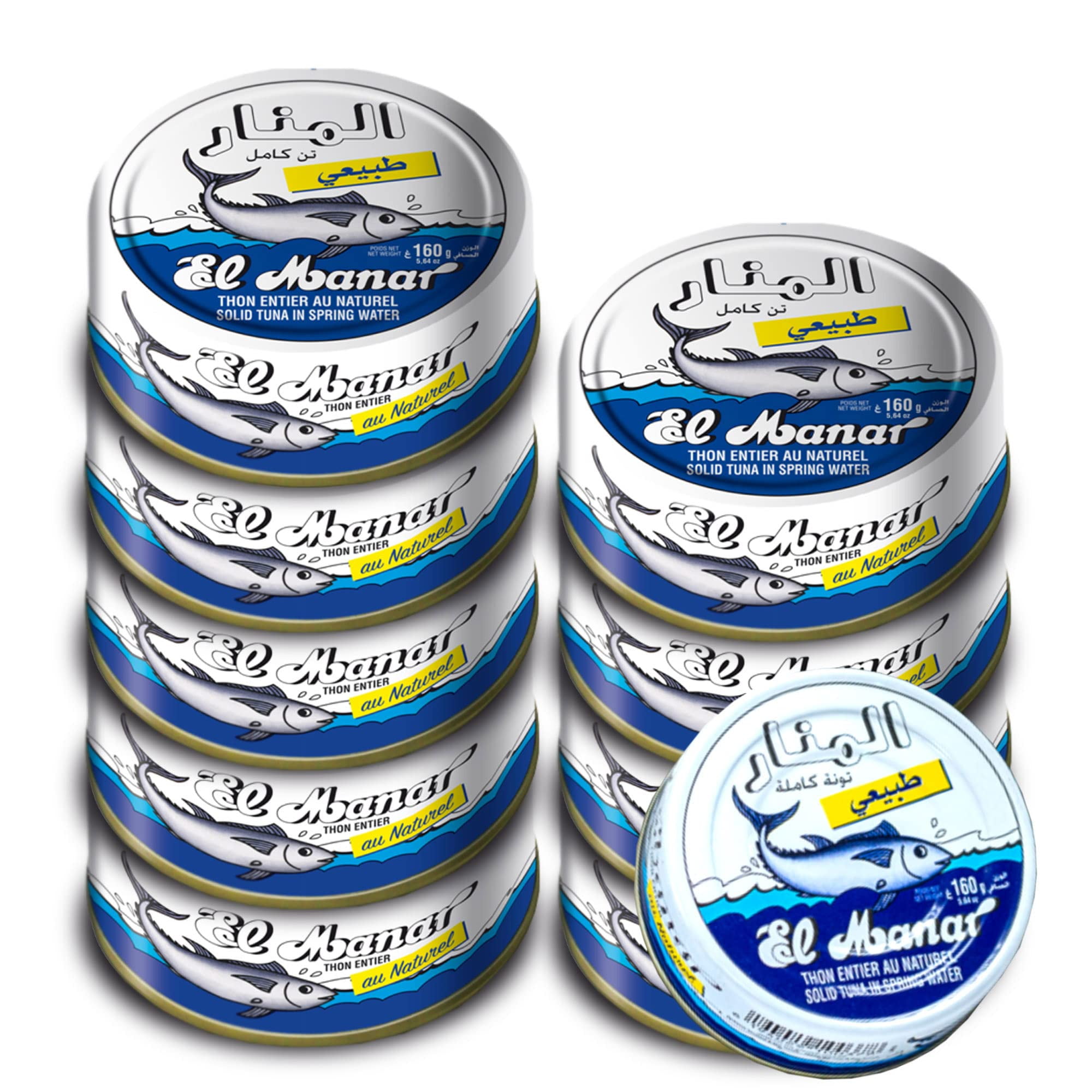 El Manar Solid Light Tuna in Water - 5.6 oz Pack of 3 - Canned Tuna ...