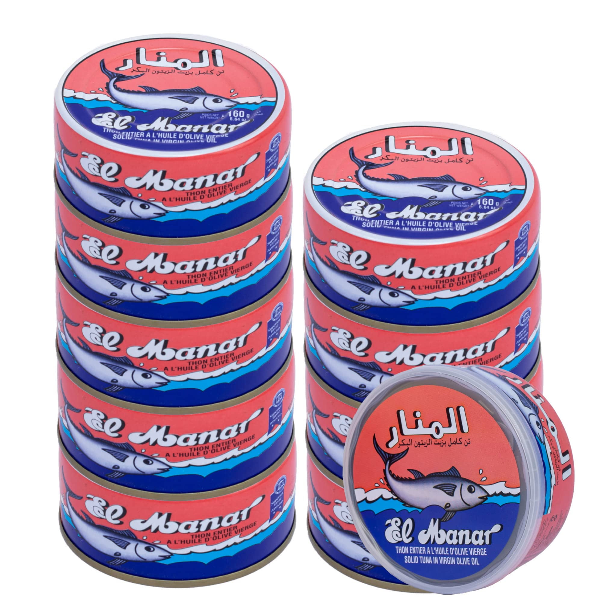El Manar solid tuna in virgin olive oil 160g - Walmart.com