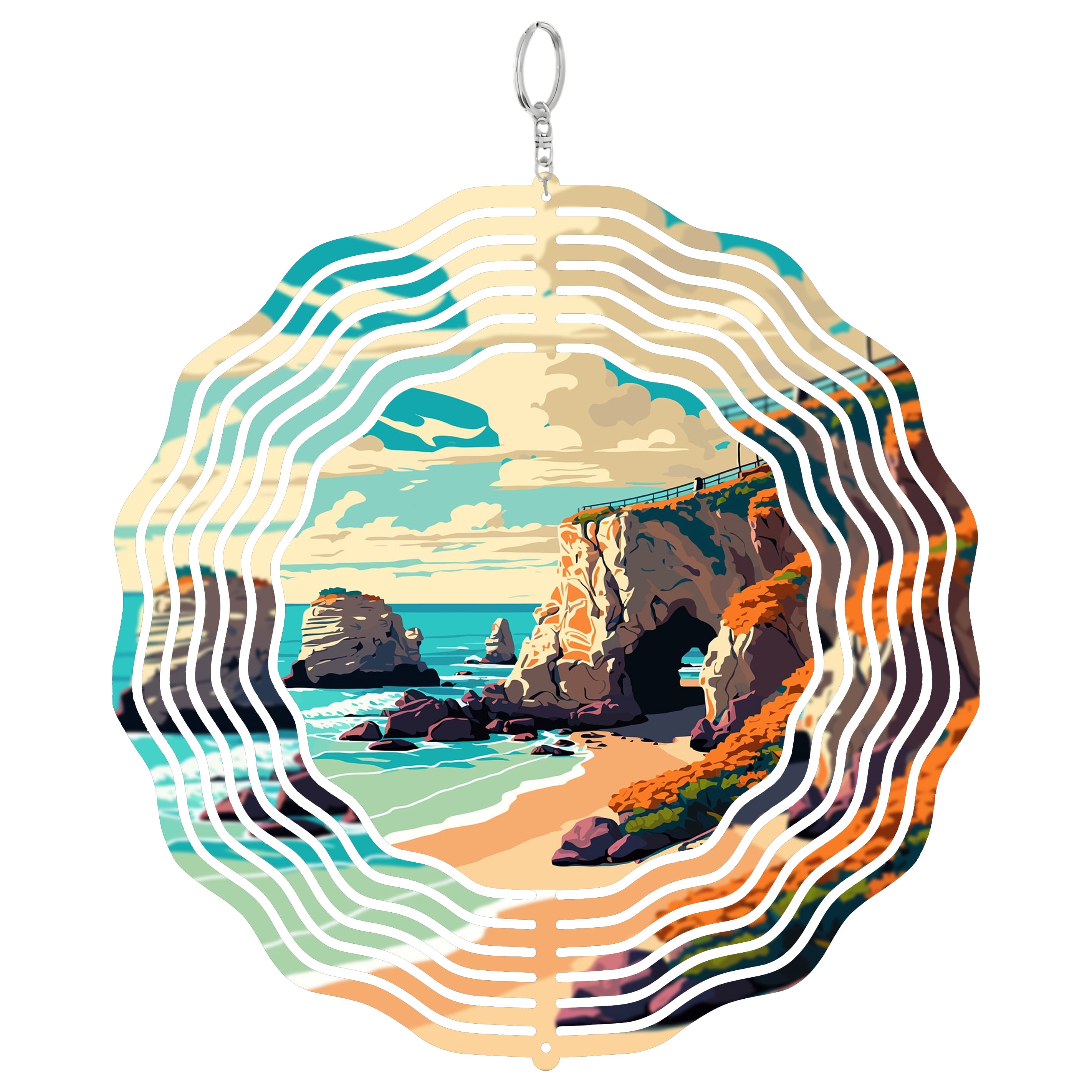 El Matador Beach 3D Wind Spinner Metal Hanging Ornament Outdoor Home ...