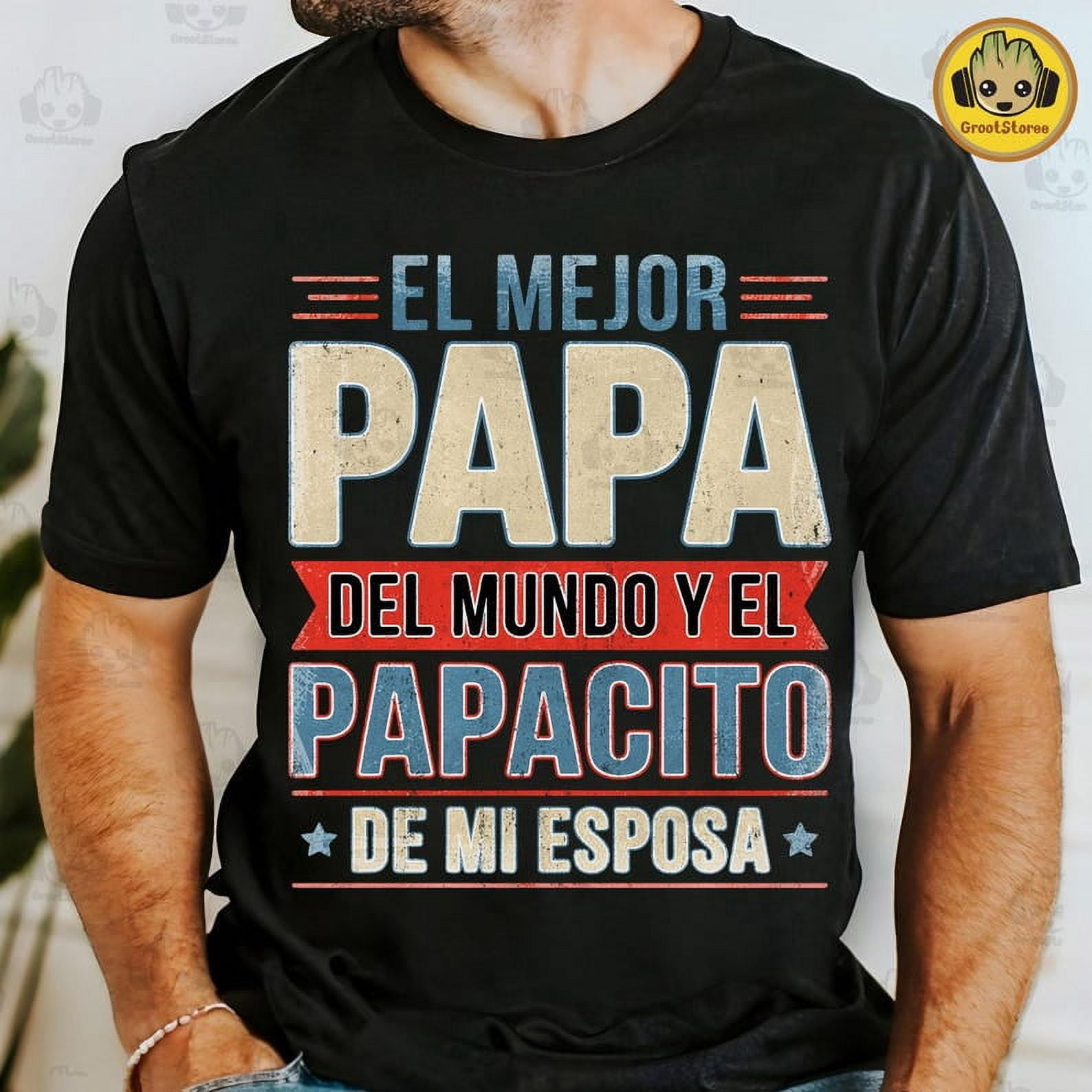 El Mejor Papá Del Mundo T-Shirt, Funny Latino Dad Humor Shirt, Vintage ...