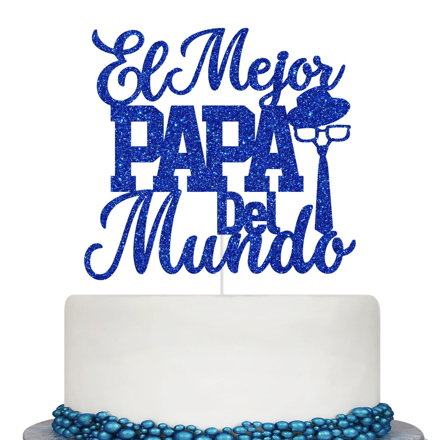 El Mejor Papa TWE5 Del Mundo Cake Topper, Happy Father's Day Cake ...