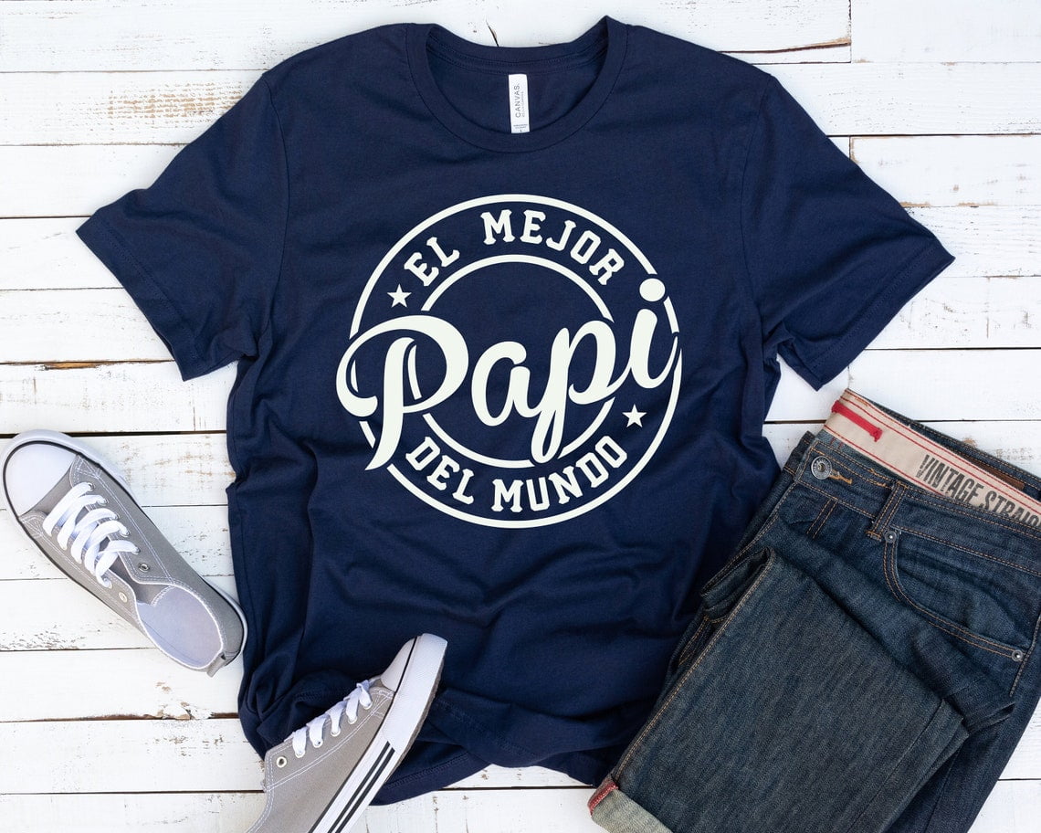 El Mejor Papi Del Mundo Shirt, Fathers Day, Mi Papa Es Mi Heroe, My Dad ...