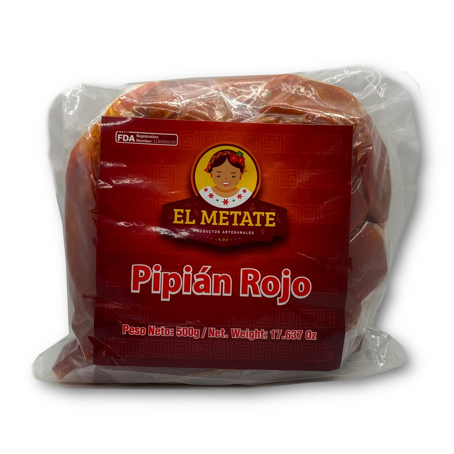 El Metate Mole Pipian Rojo, Oaxacan Red Pumpkin Seed Sauce, 500g, 17.63 ...