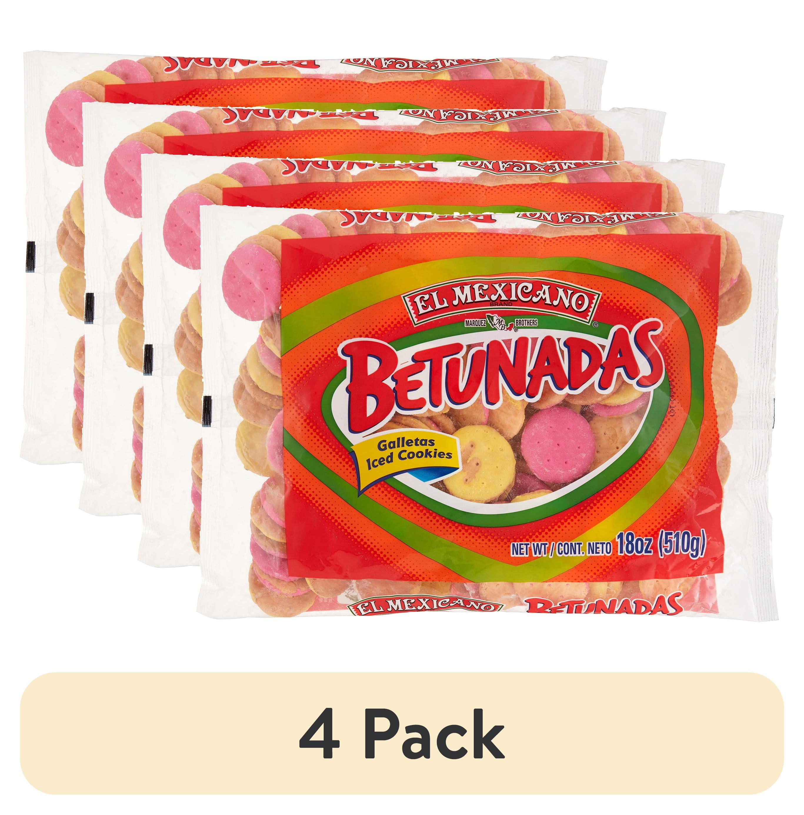 (4 pack) El Mexicano Betunadas Iced Cookies, Galletas 18 oz - Walmart.com