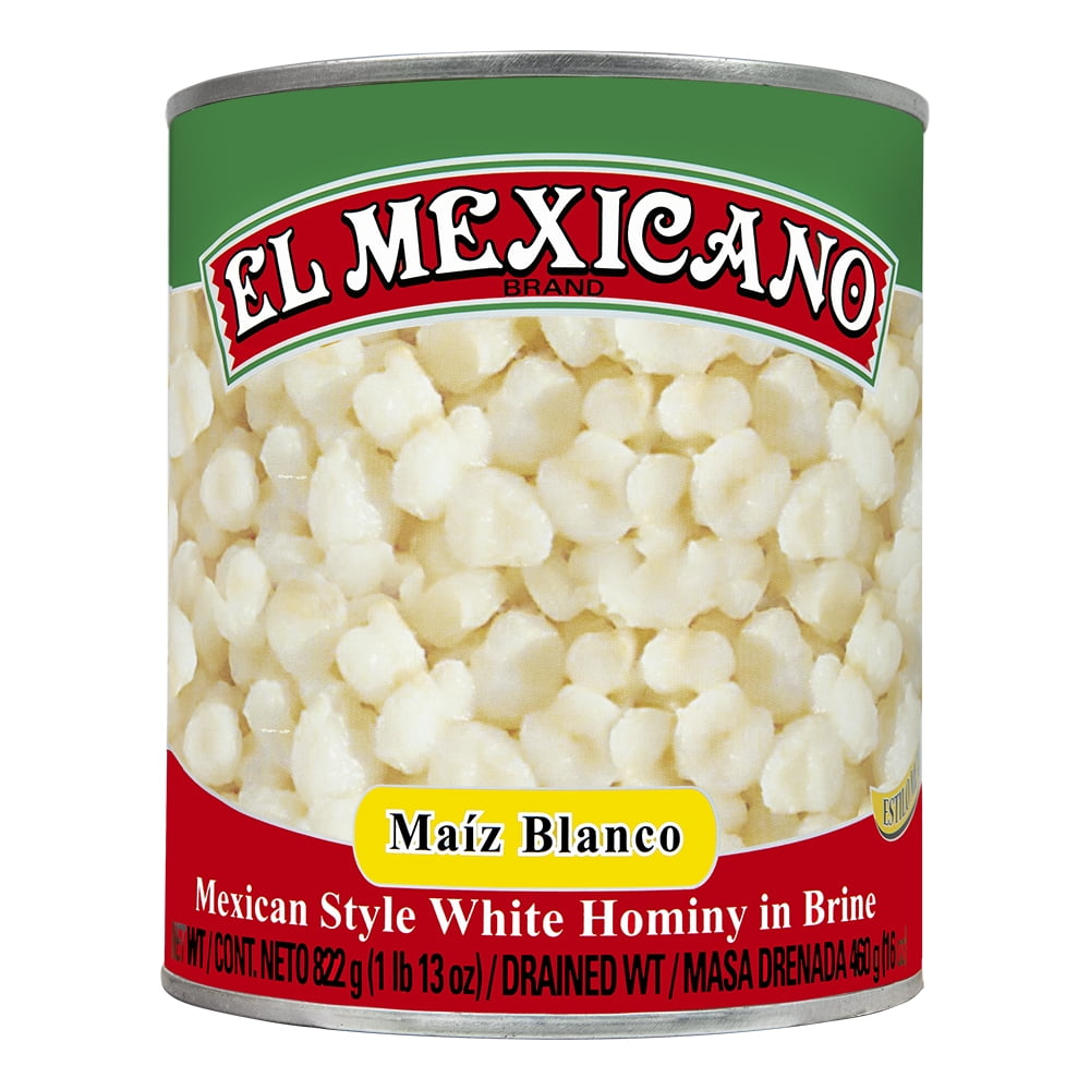 El Mexicano Maiz Blanco, Mexican Style White Hominy, 29 oz Can ...