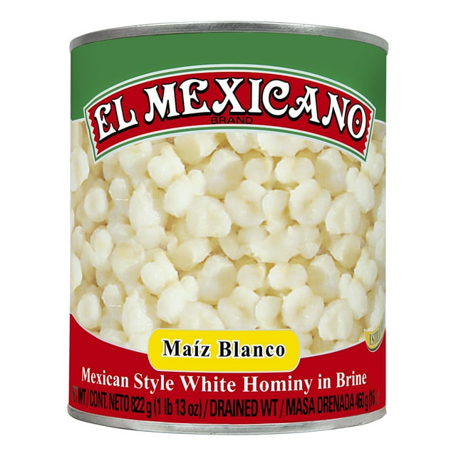 El Mexicano Maiz Blanco, Mexican Style White Hominy, 29 oz Can ...