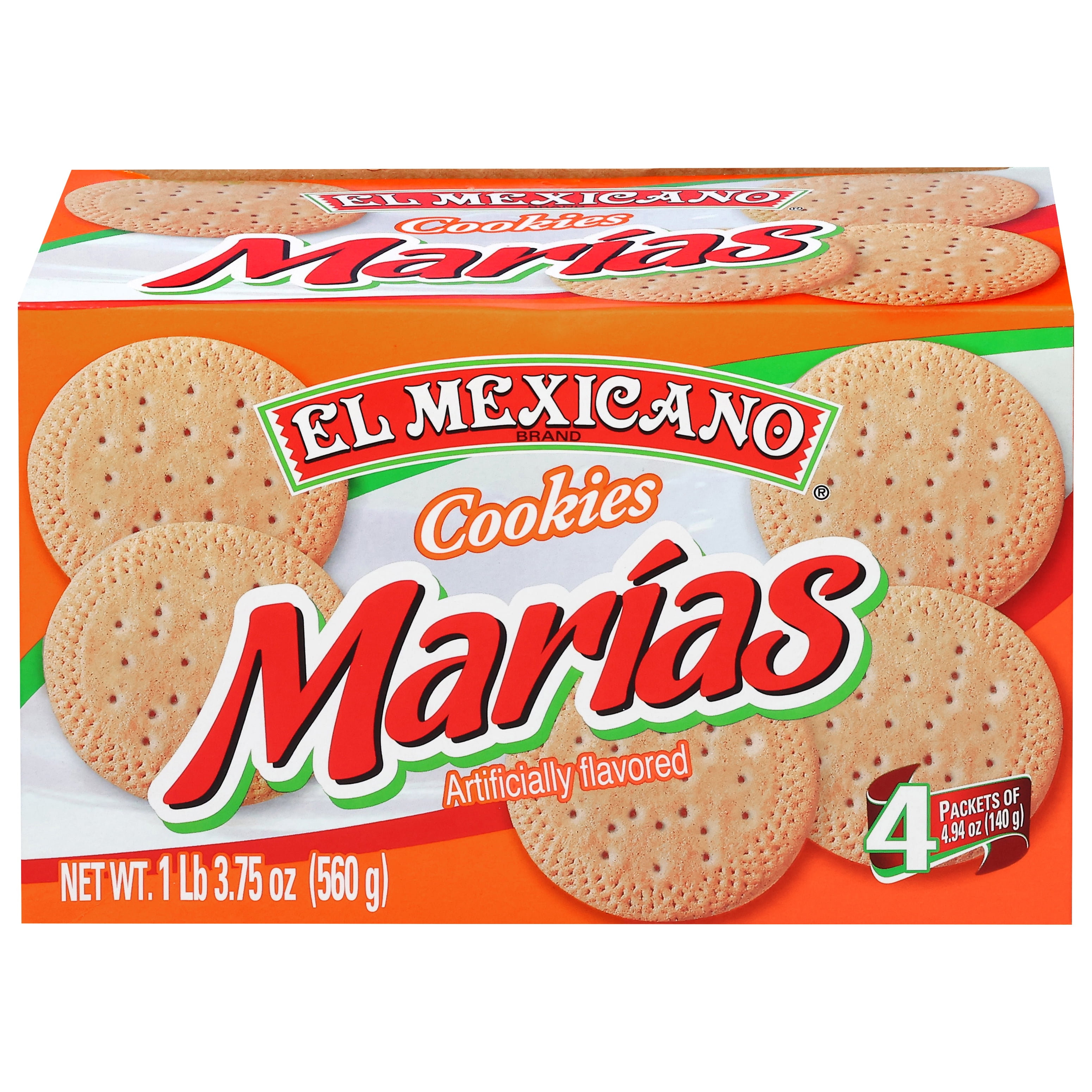 El Mexicano Marias Cookies, 4 Packets of 4.94 oz, Light Crispy Mexican ...