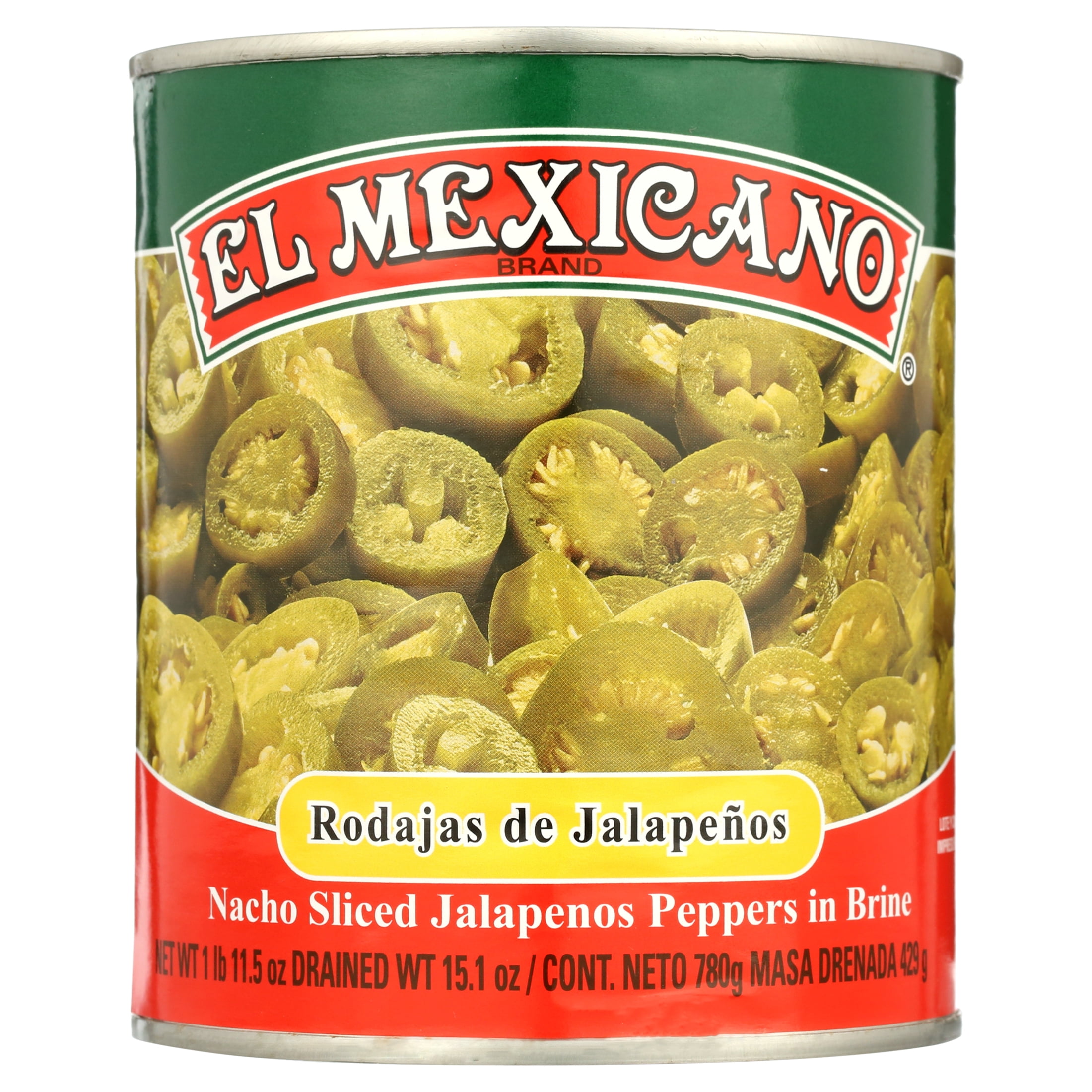 El Mexicano Nacho Sliced Jalapeno Peppers, 28 oz Can - Walmart.com