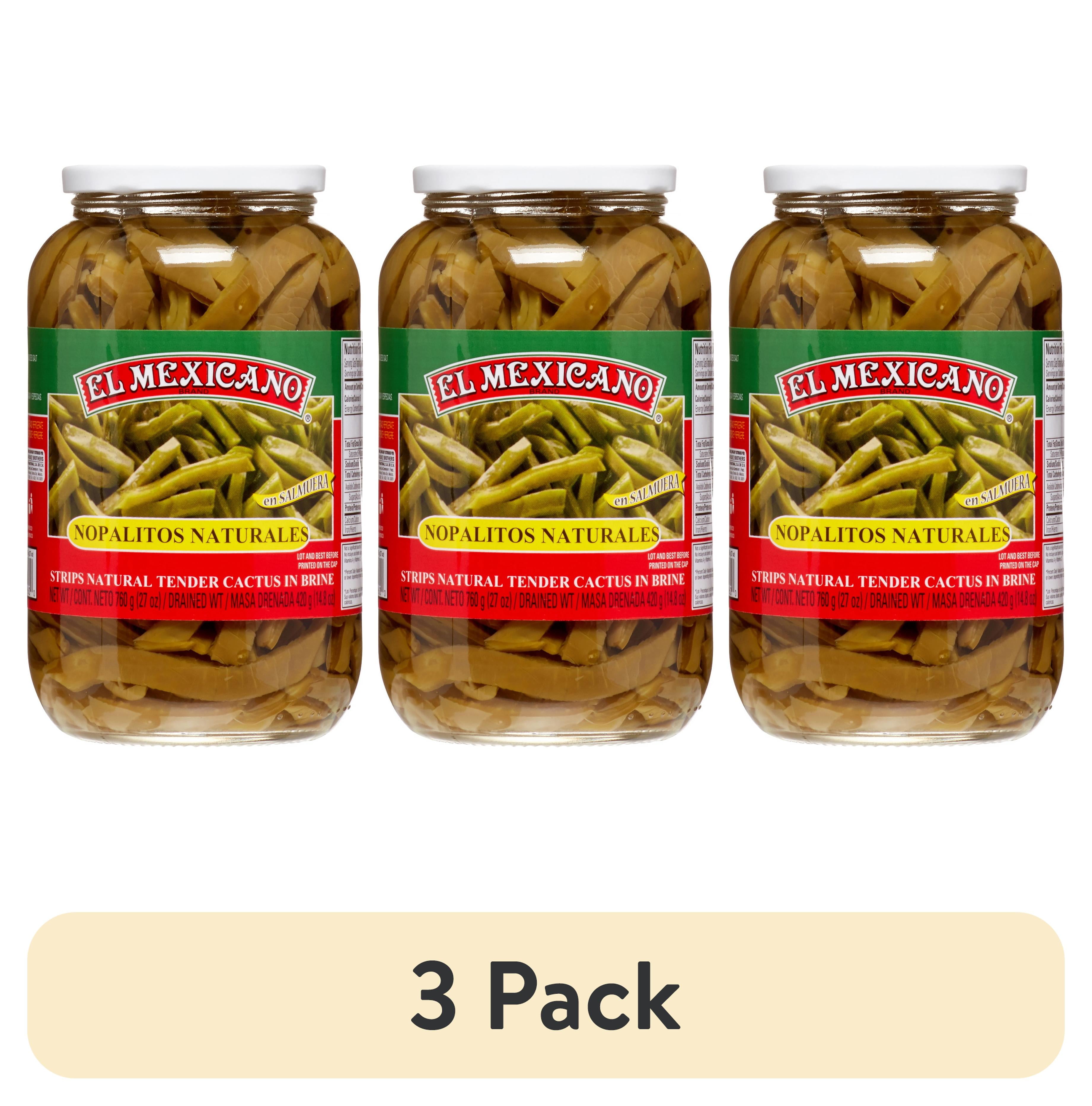(3 pack) El Mexicano Nopalitos Naturales, Strips Natural Tender Cactus ...