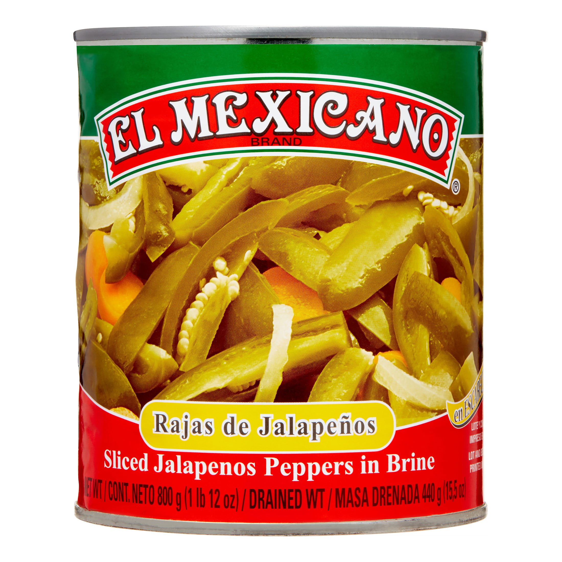El Mexicano Sliced Jalapenos, 28 Oz, Mexican Style, Ideal for Nachos ...