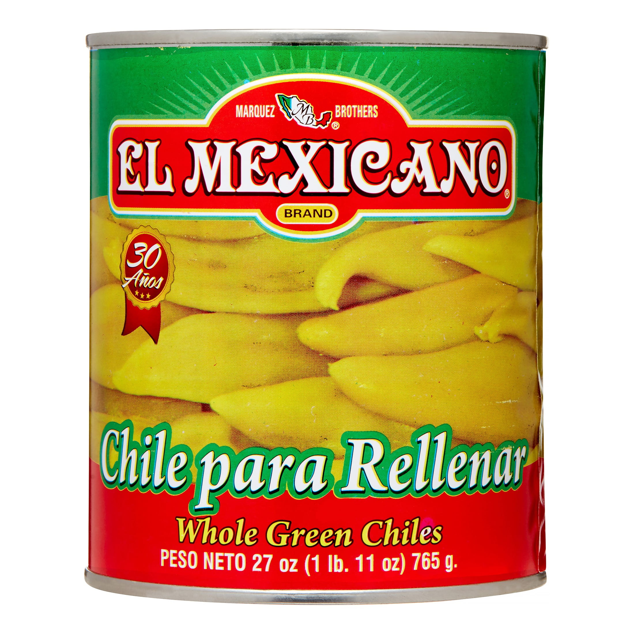 El Mexicano Whole Green Chilies, Mexican Food, 27 oz - Walmart.com