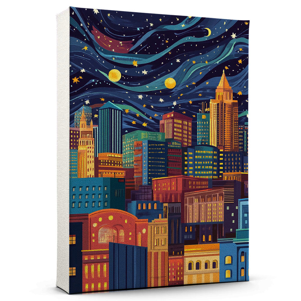 El Mirage Travel Starry Night Canvas Print, Arizona Canvas Wall art, El ...