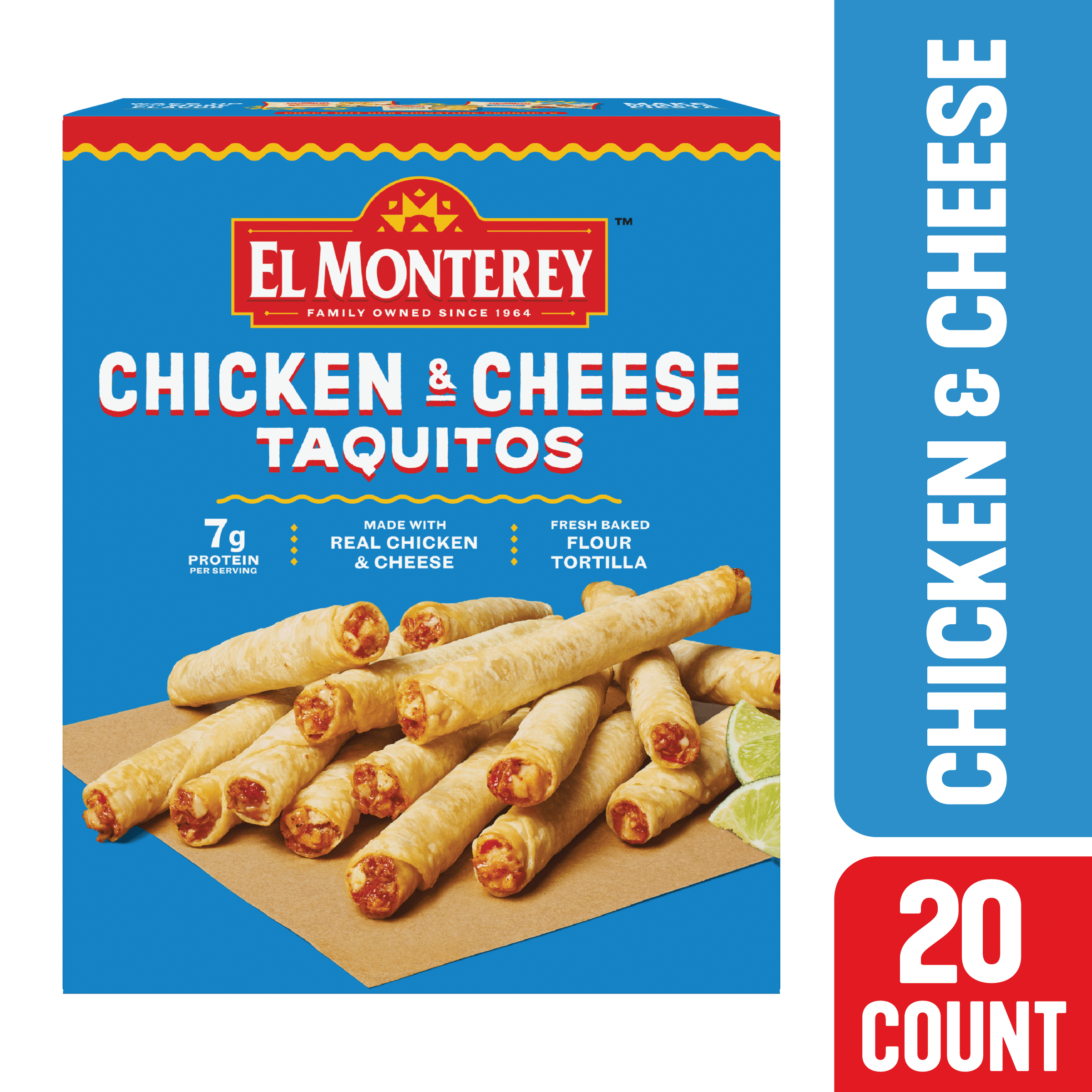 El Monterey Chicken & Cheese Flour Taquitos 20 oz, 20 Count (Frozen ...