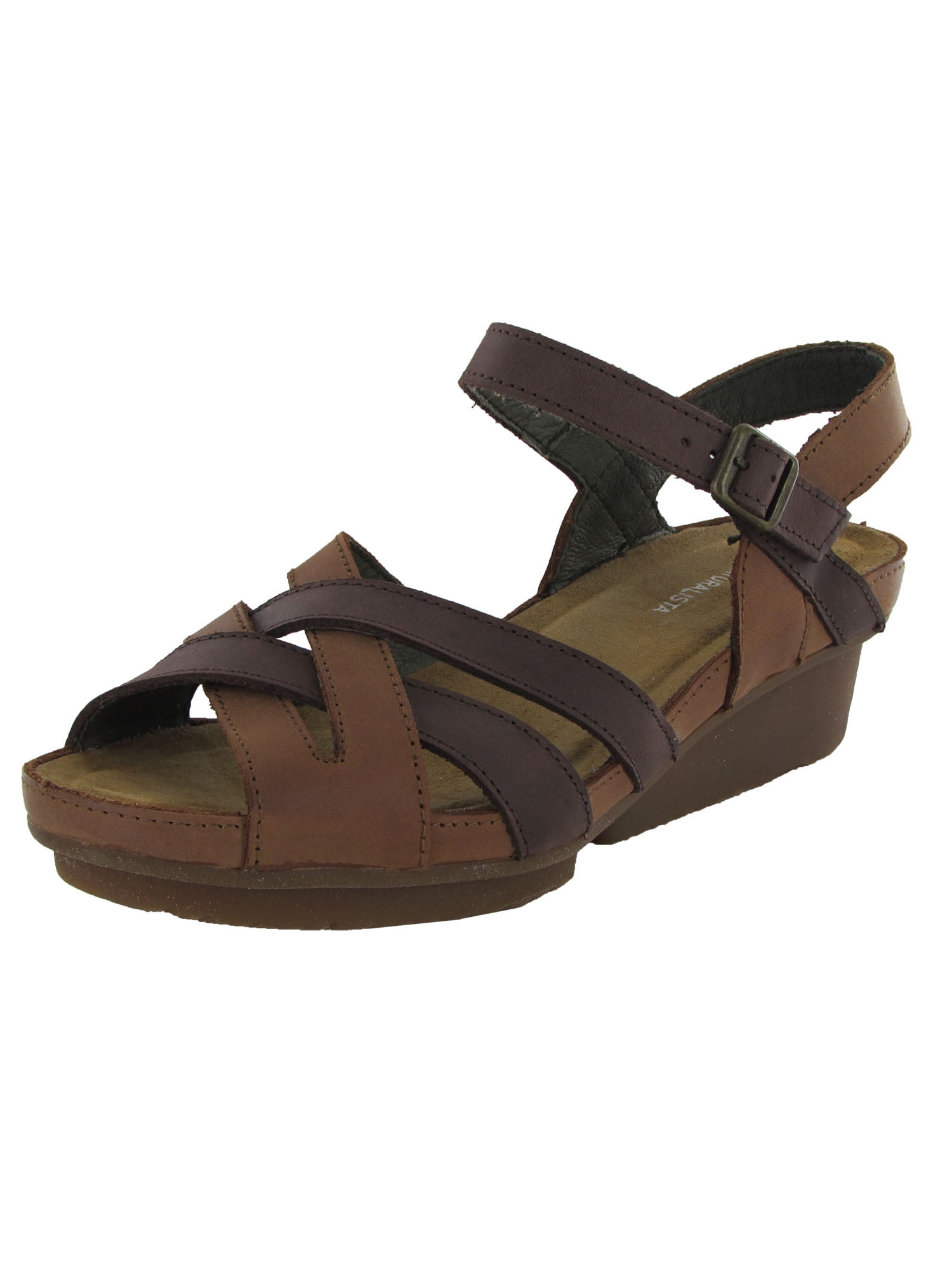 El Naturalista Womens Code Leather Criss-Cross Wedge Sandals - Walmart.com