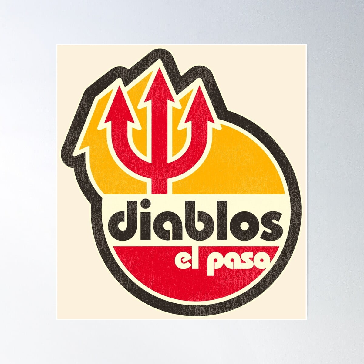 El Paso Diablos Baseball Team Poster Wall Art, Modern Wall Decor For ...