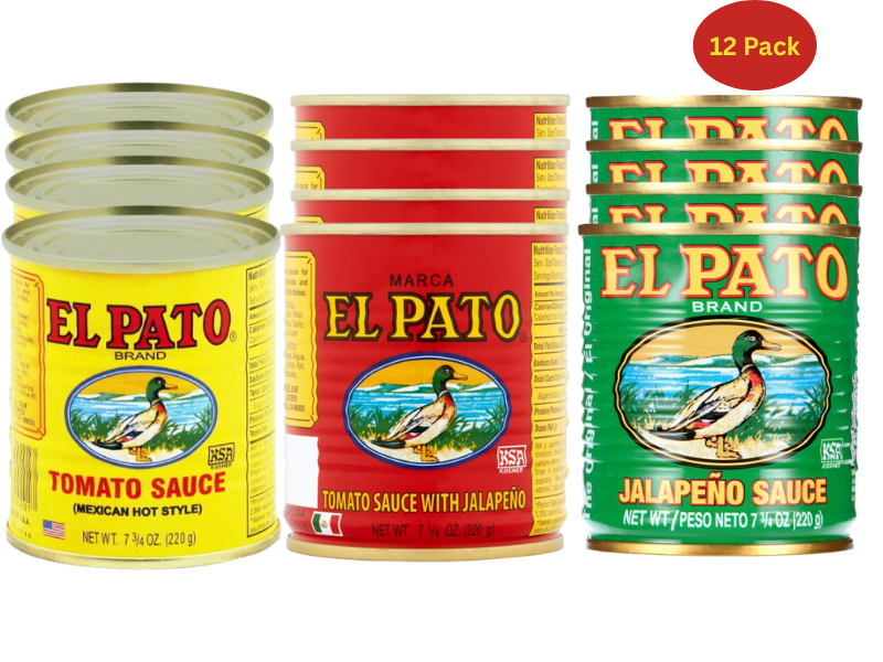 El Pato Mexican Hot Sauce Variety Pack, 7.75 oz (4 Pack Each) – Tomato ...