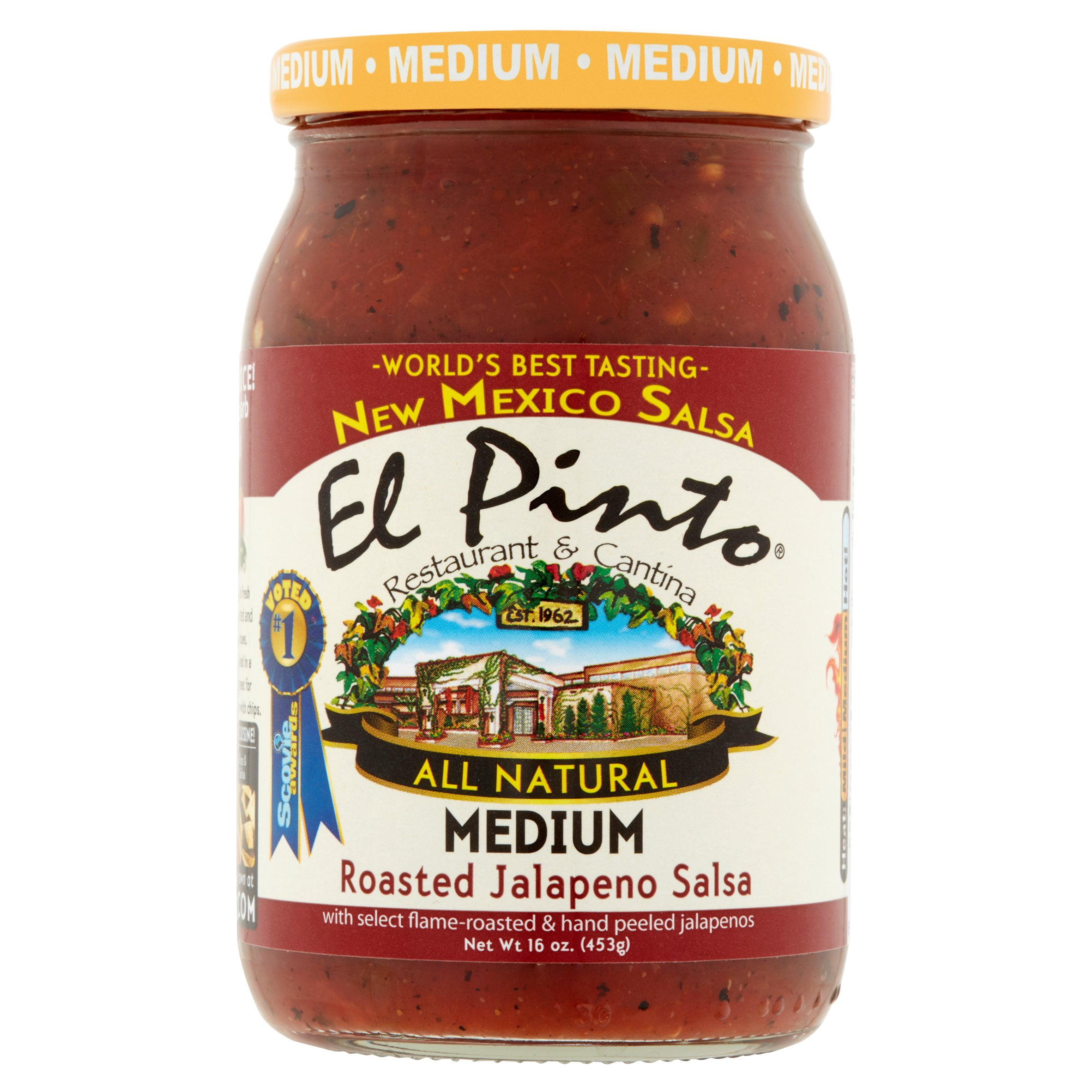 El Pinto Medium Roasted Jalapeno Salsa, 16 oz - Walmart.com