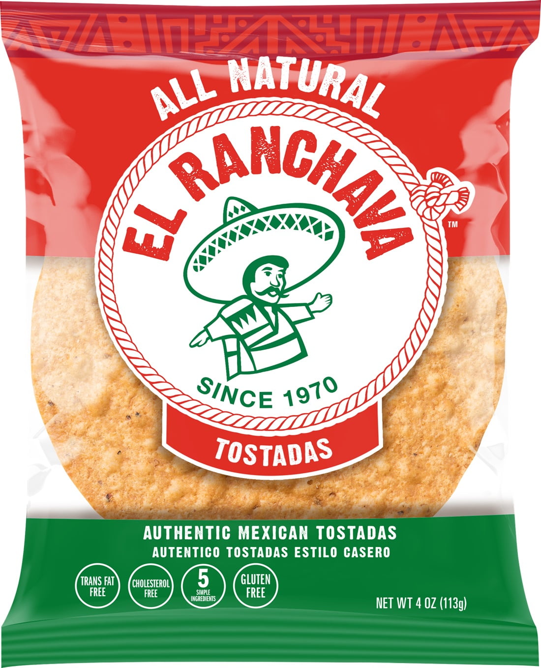 El Ranchava Tostada Regular Round Flat Tortilla Bag Gluten Free, 4 oz - Walmart.com