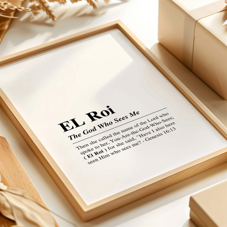 El Roi Name of God Christian Art, Unframed Canvas Size 12x18 - Walmart.com