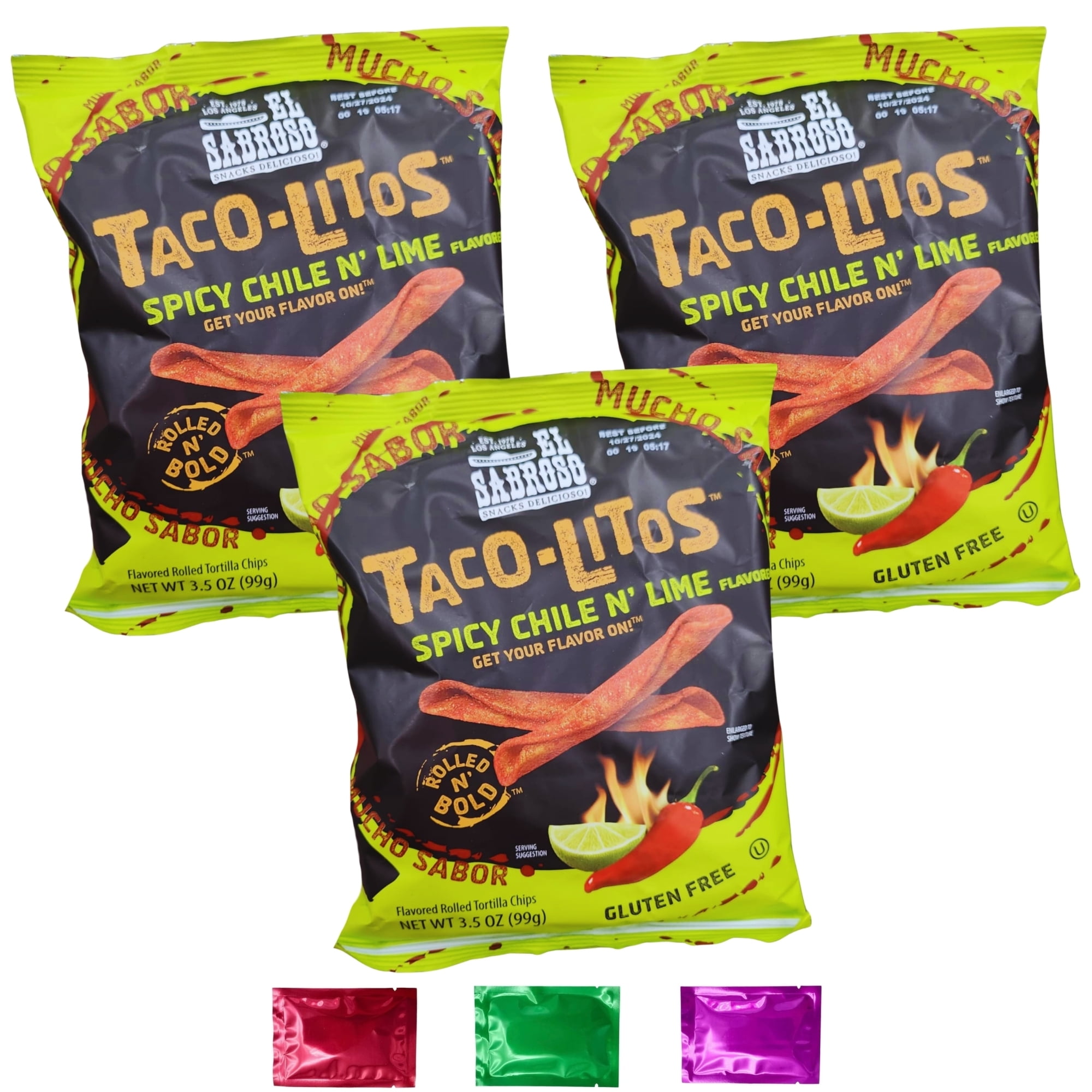 El Sabroso Taco-Litos Spicy Chile N' Lime Flavored Rolled Tortilla ...