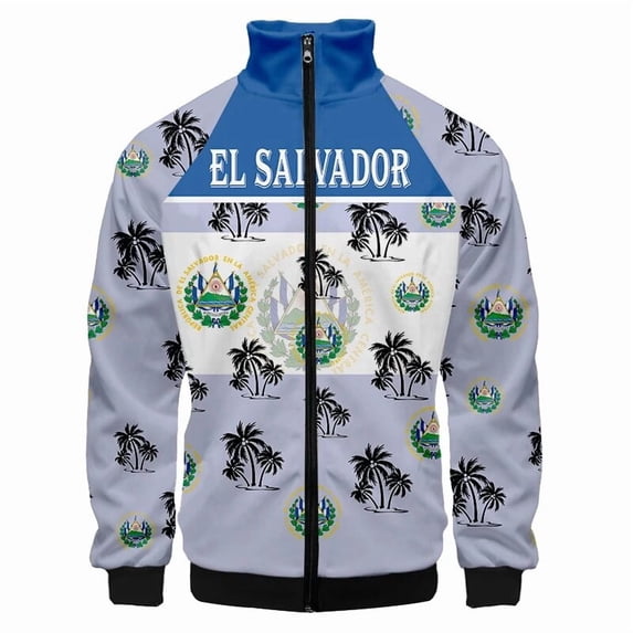 El Salvador Flag 3D Baseball Jacket Men Bomber Jacket Harajuku Hip Hop ...